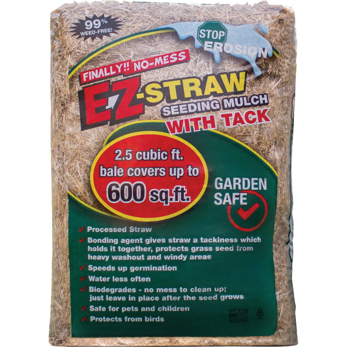 EZ Straw 2.5 Cu. Ft. 600 Sq. Ft. Coverage Area Straw Seeding Mulch | Do ...