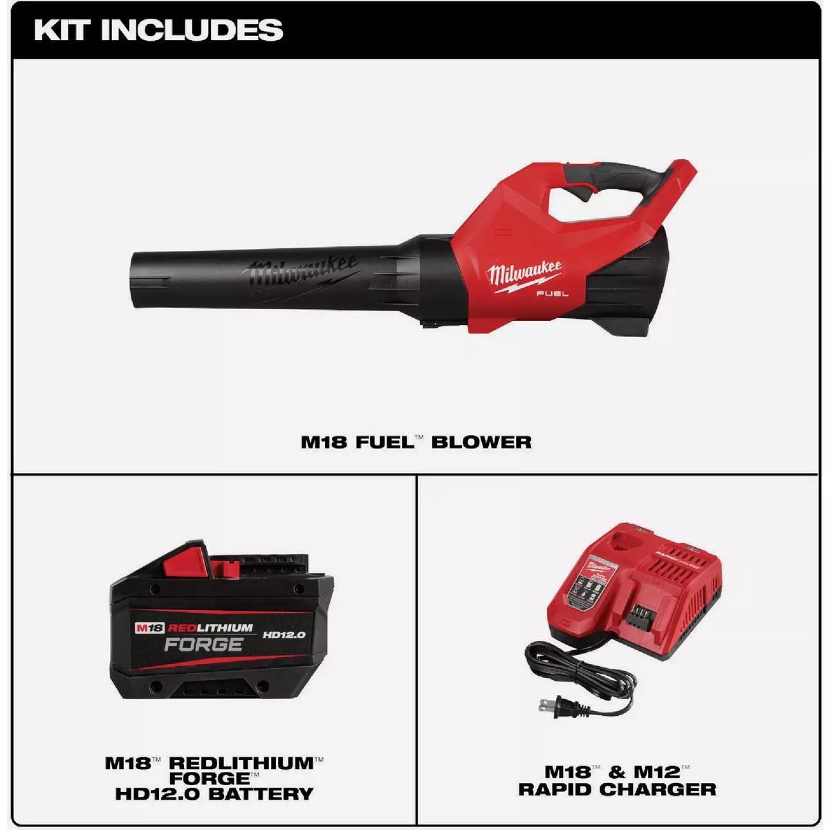 Milwaukee M18 FUEL Blower Kit With RedLithium Forge Battery & Charger ...