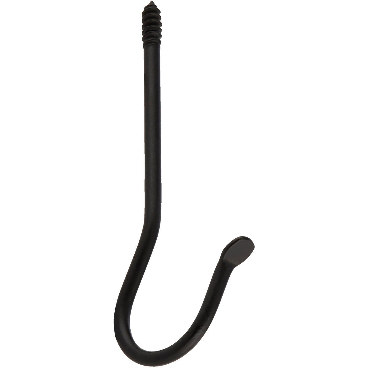 Panacea 6 In. Black Powder-Coated Wrought Iron Threaded J-Hook Plant ...