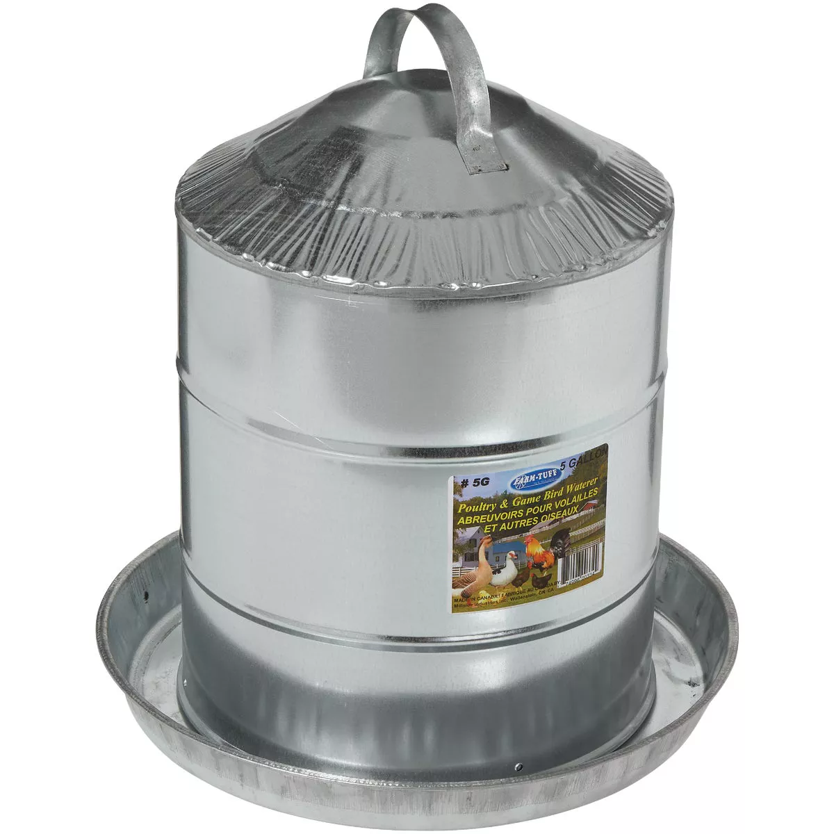 Farm-Tuff 5 Gal. Galvanized Poultry Fountain | Do it Best