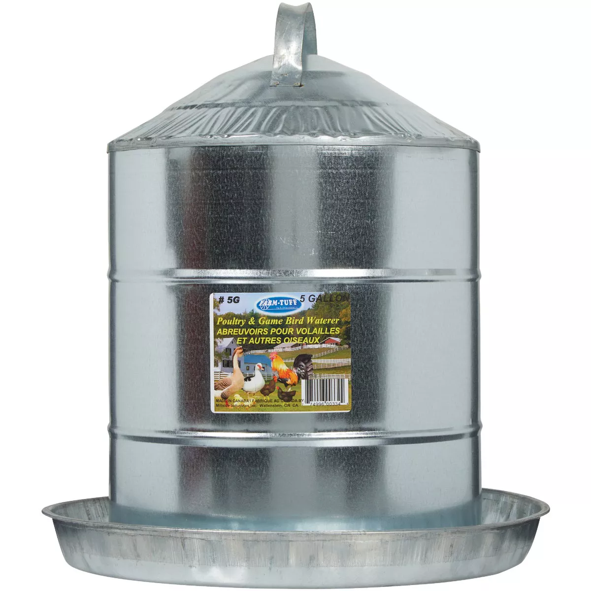 Farm-Tuff 5 Gal. Galvanized Poultry Fountain | Do it Best