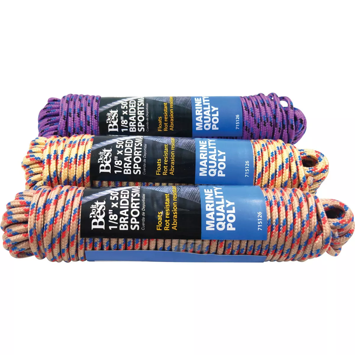 Do it Best 1/8 In. x 50 Ft. Assorted Colors Braided Sportsman ...