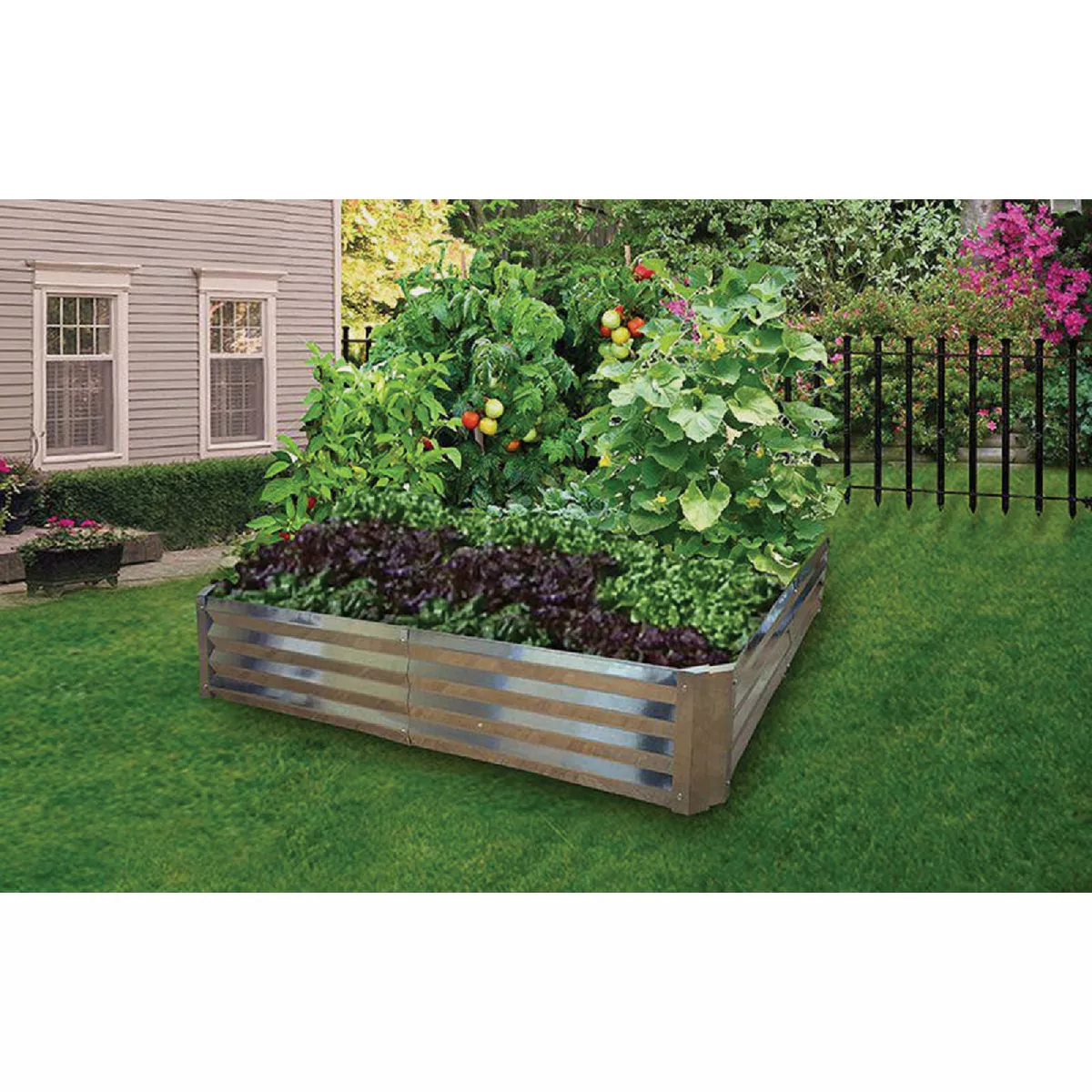 Dalen 4 Ft. x 4 Ft. Galvanized Steel Rustic Raised Bed Garden | Do it Best