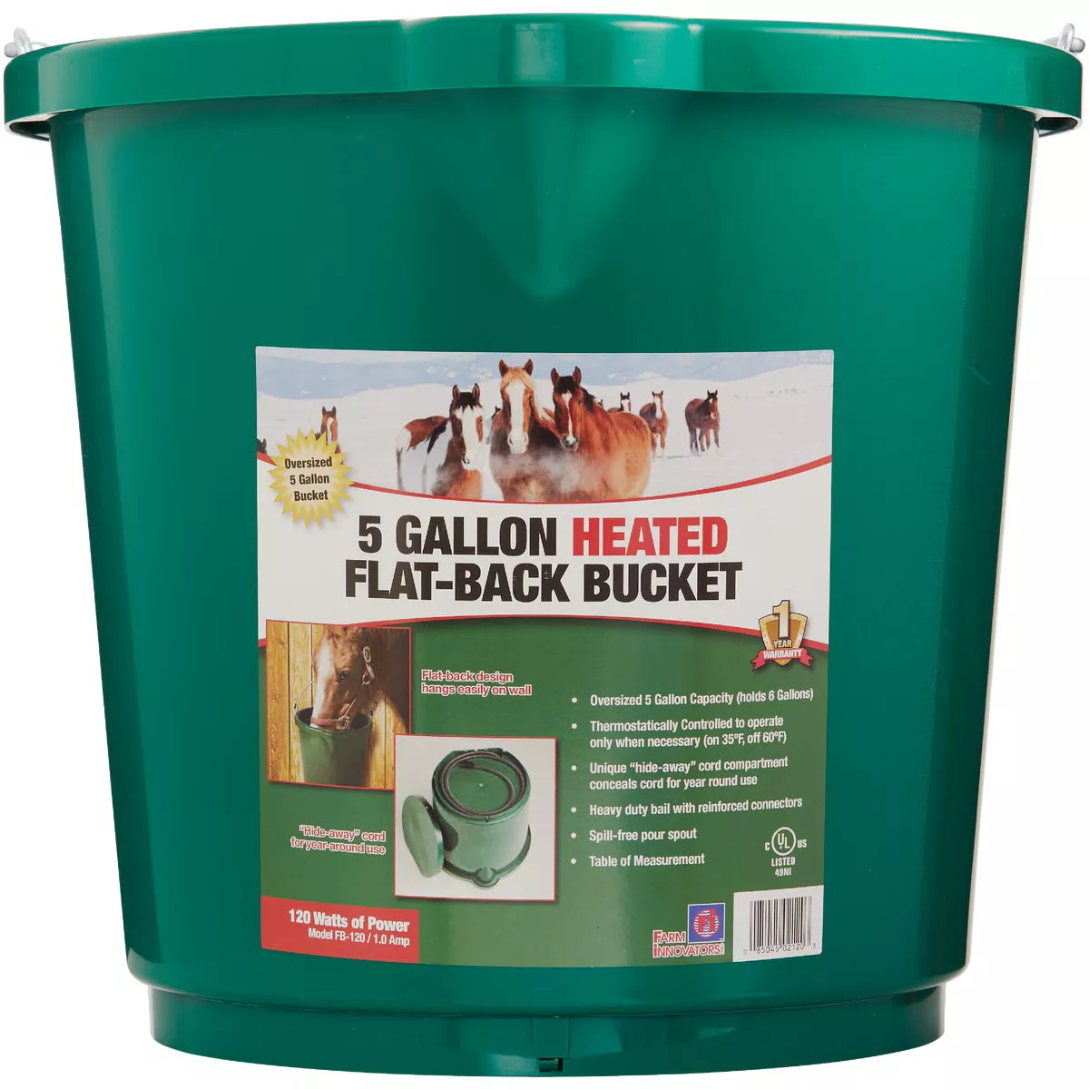 Farm Innovators 5 Gal. 130W 120V Heated Bucket | Do it Best