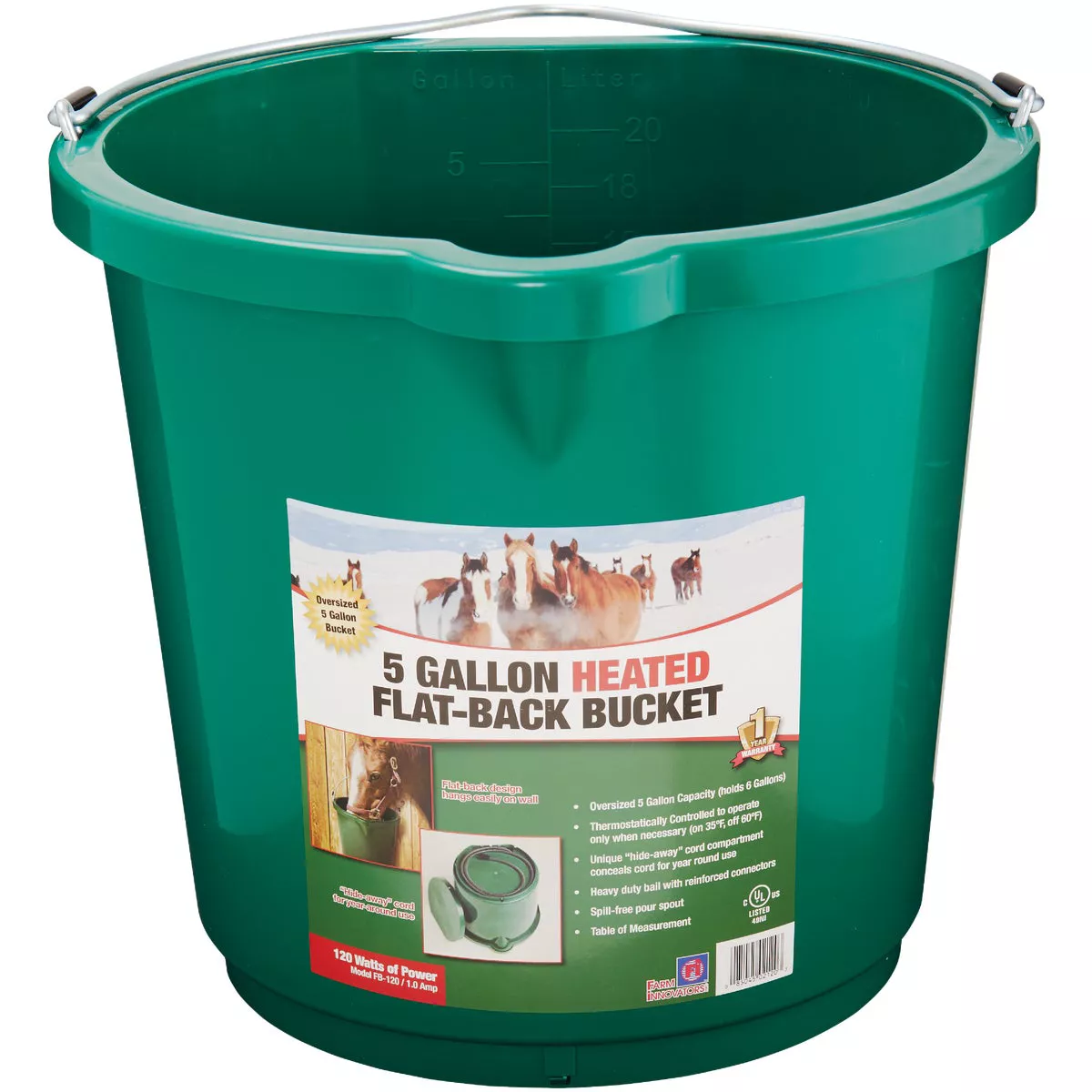 Farm Innovators 5 Gal. 130W 120V Heated Bucket | Do it Best