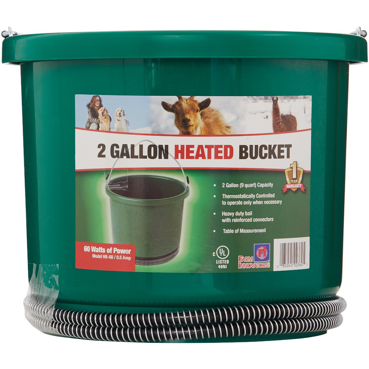 Farm Innovators 2 Gal. 60W 120V Heated Bucket | Do it Best