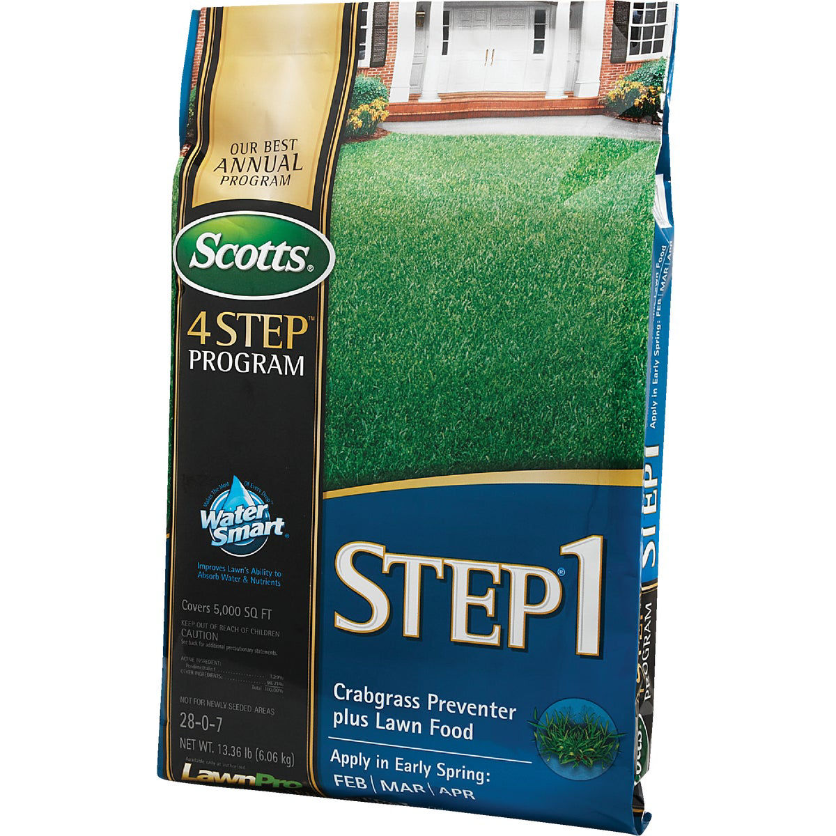Scotts 4 Step Program Step 1 13.46 Lb. 5000 Sq. Ft. Crabgrass Preventer ...