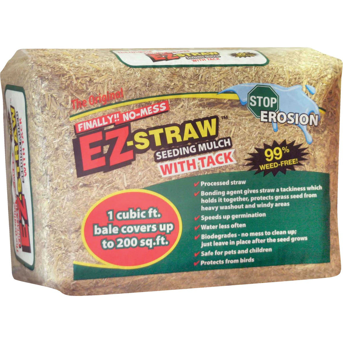 EZ Straw 1 Cu. Ft. 200 Sq. Ft. Coverage Area Straw Seeding Mulch | Do ...