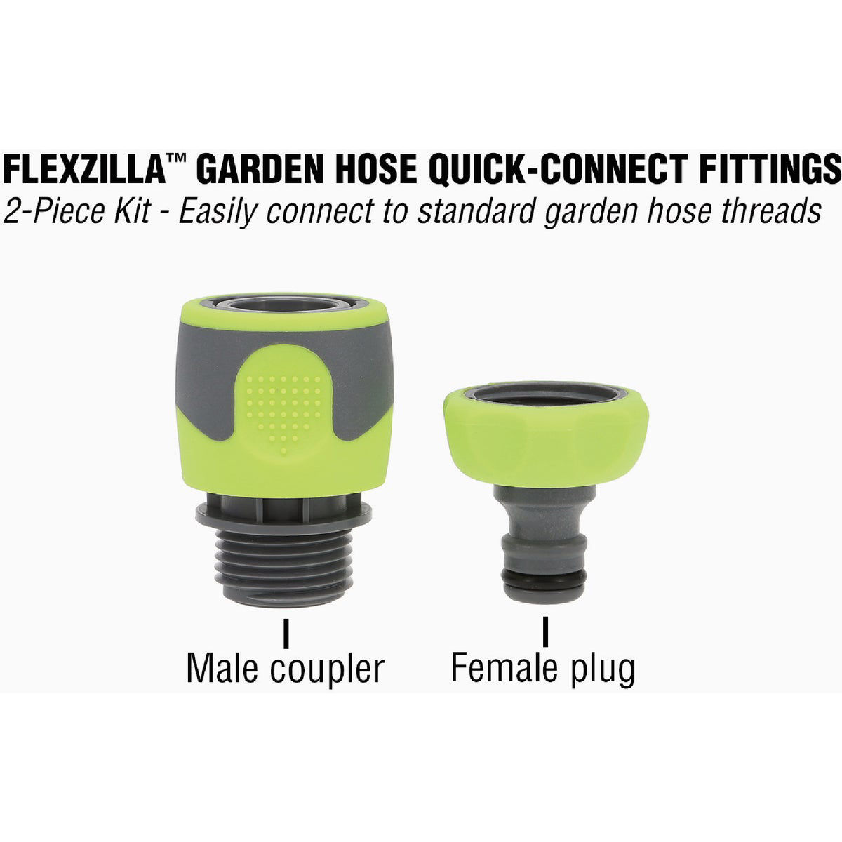 Flexzilla Standard Garden Hose Quick-Connect Coupler & Plug Kit ...