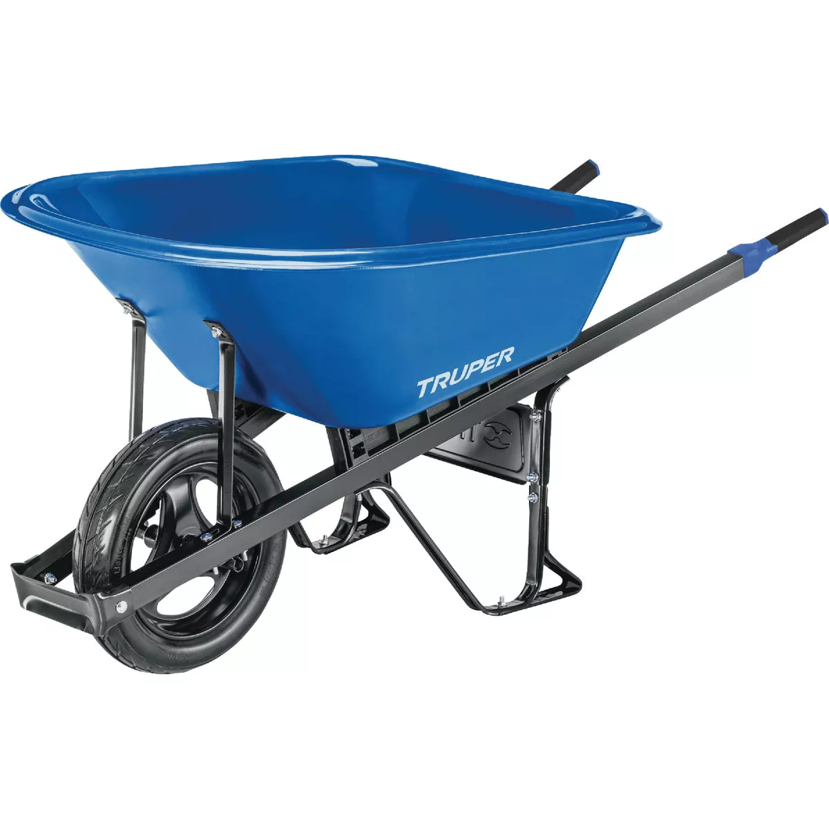Truper 6 Cu. Ft. HDPE Tray Wheelbarrow with Steel Handles | True Value ...
