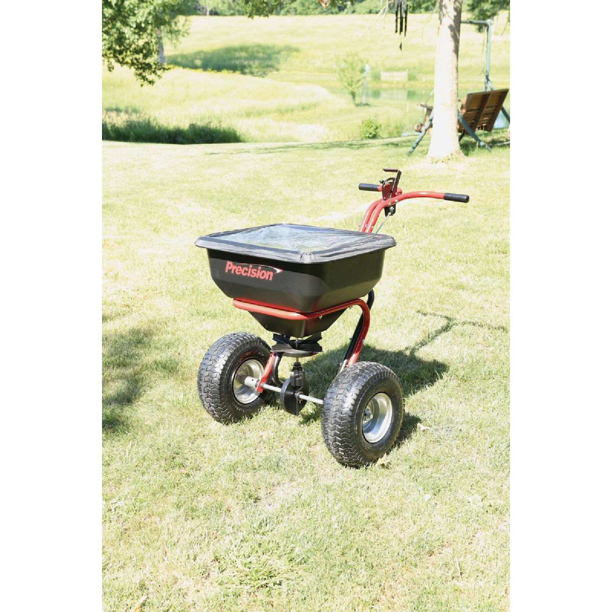 Precision Direct Drive 130 Lb. Push Broadcast Spreader with Cover | Do ...