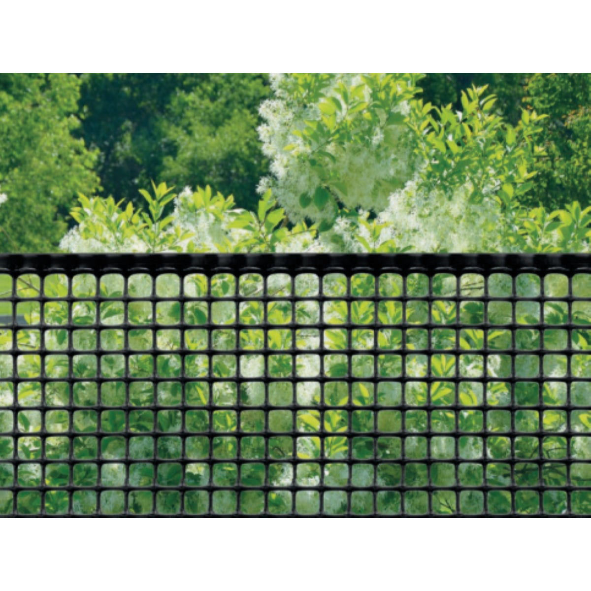 Tenax 2 Ft. H. x 15 Ft. L. Plastic Hardware Netting Garden Fence, Black ...