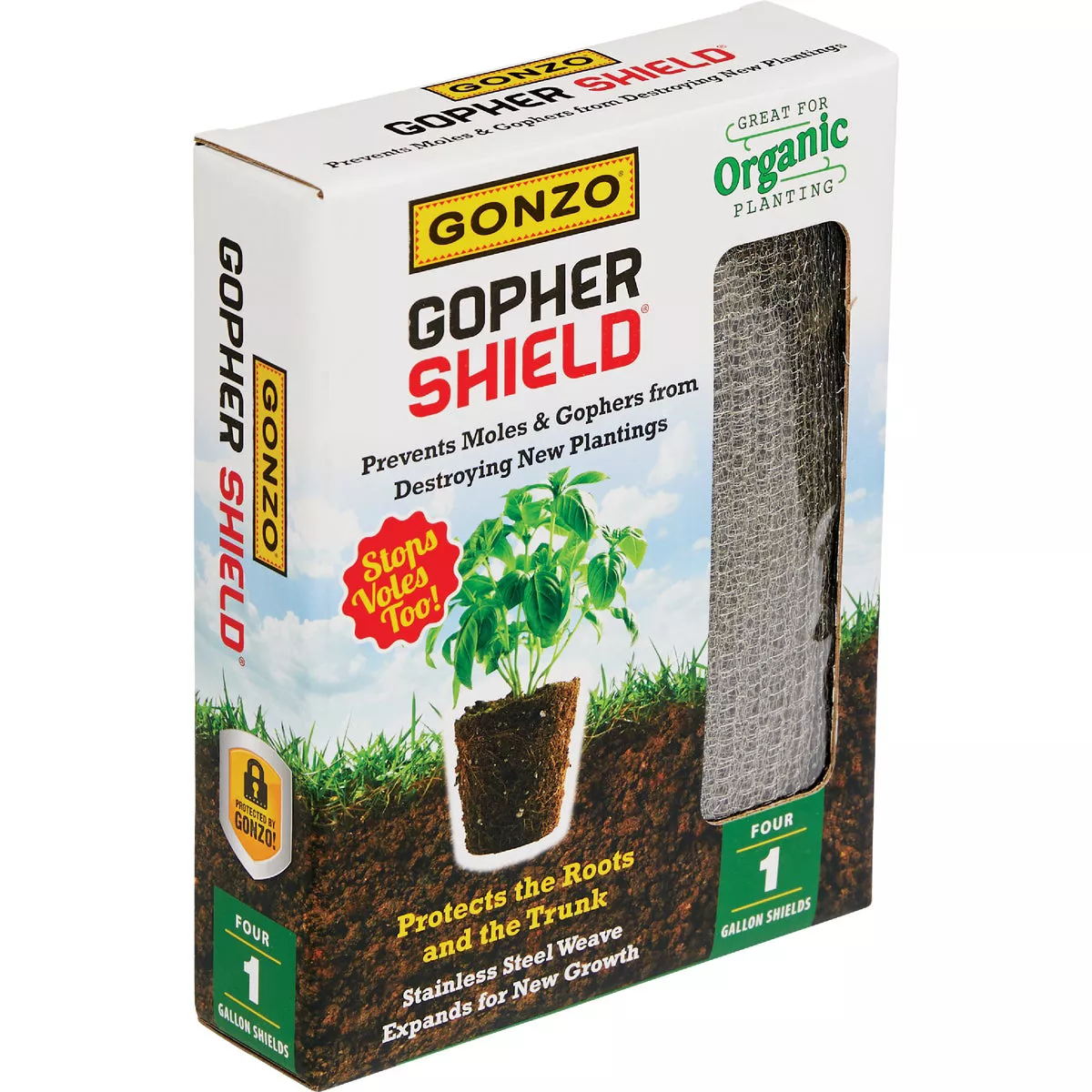 Gonzo Gopher Shield 1 Gal. Stainless Steel Weave Plant Protector (4 ...