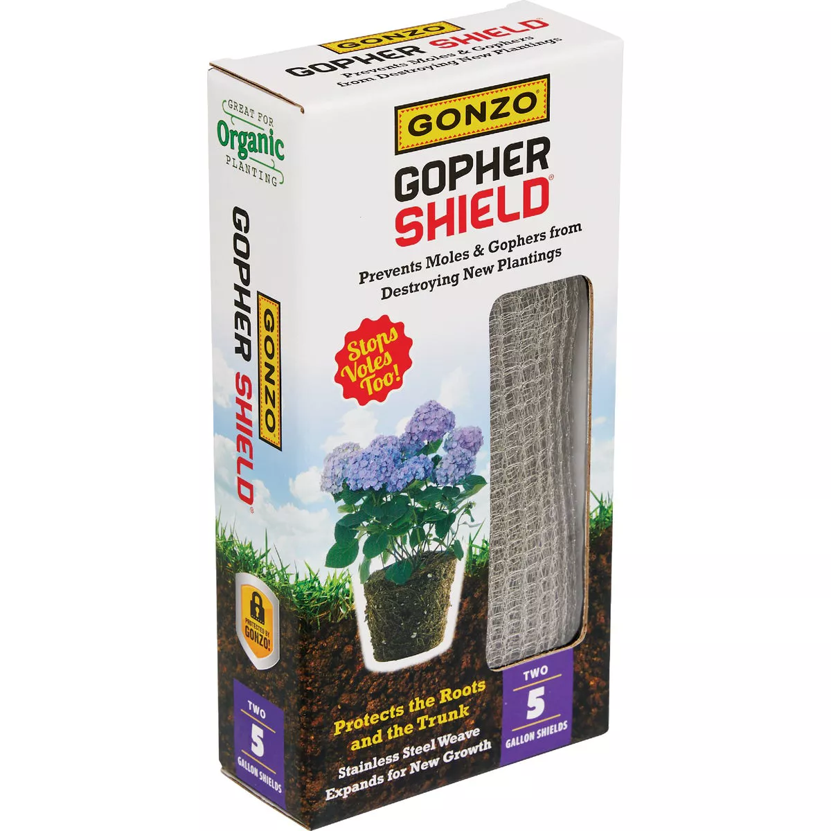 Gonzo Gopher Shield 5 Gal. Stainless Steel Weave Plant Protector (2 ...