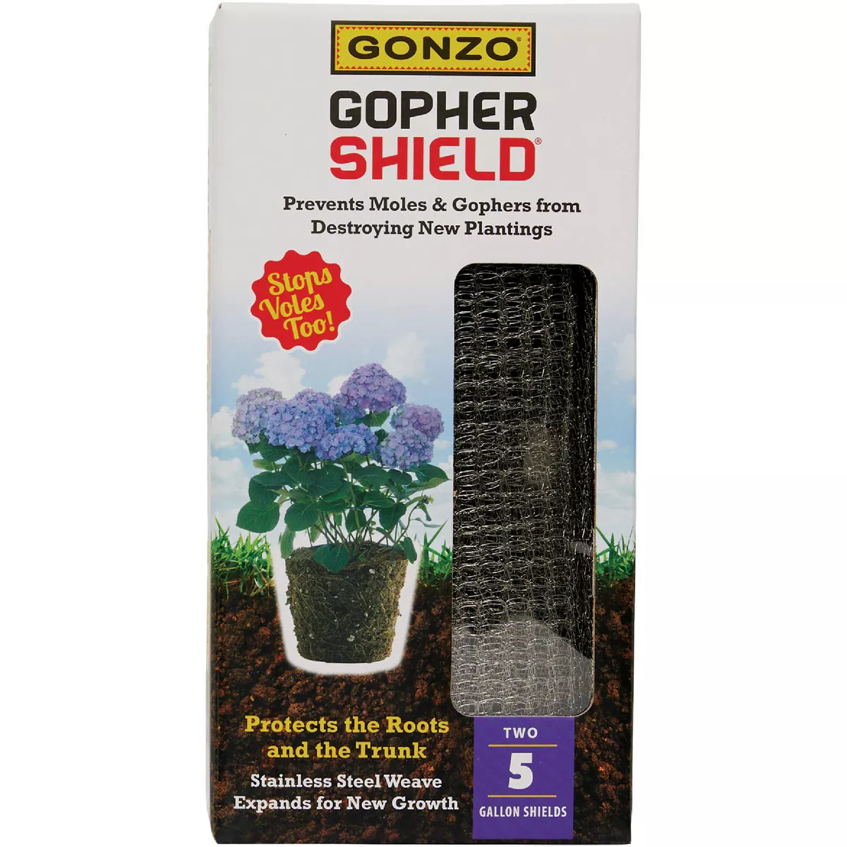 Gonzo Gopher Shield 5 Gal. Stainless Steel Weave Plant Protector (2 ...