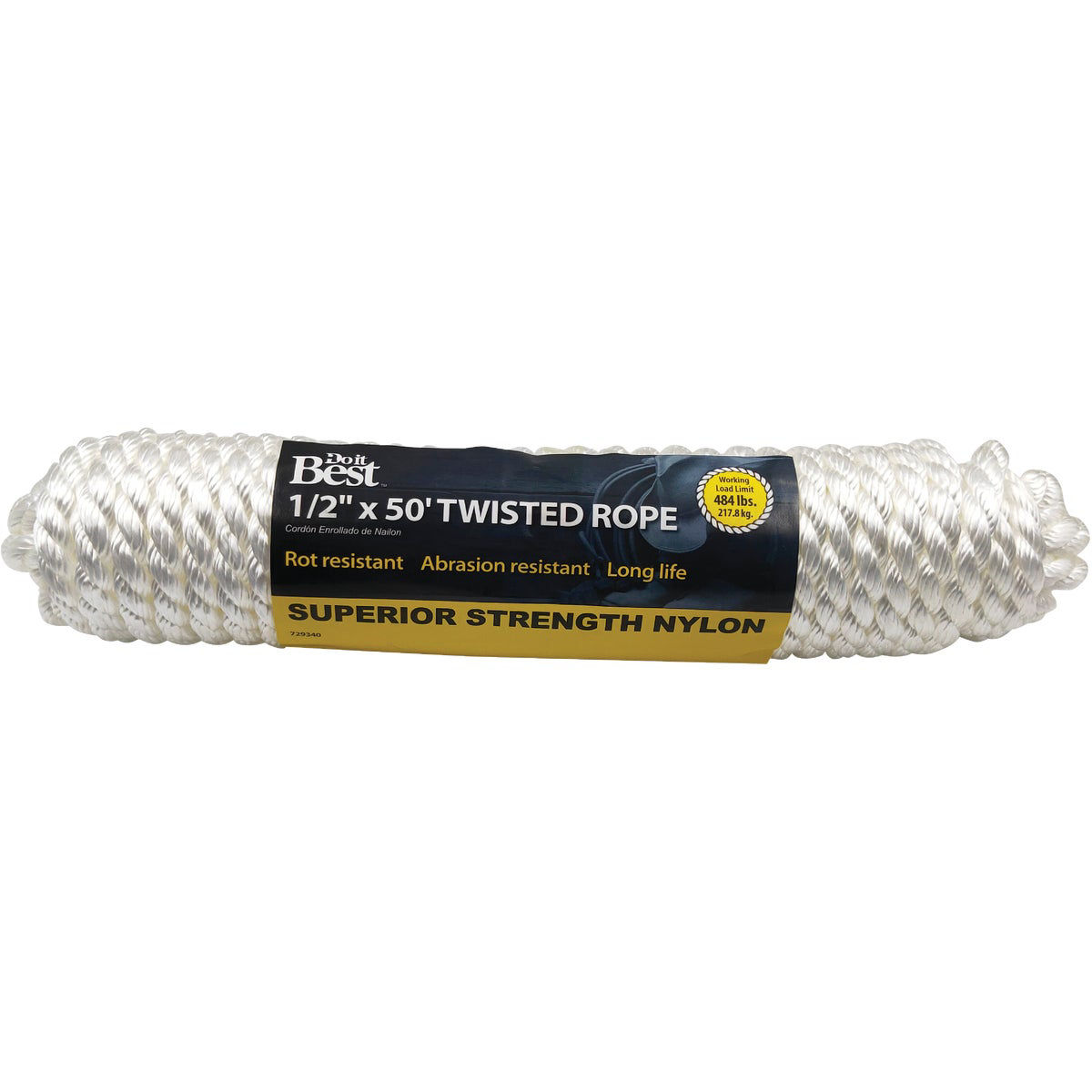 Do it Best 1/2 In. x 50 Ft. White Twisted Nylon Packaged Rope | Do it Best
