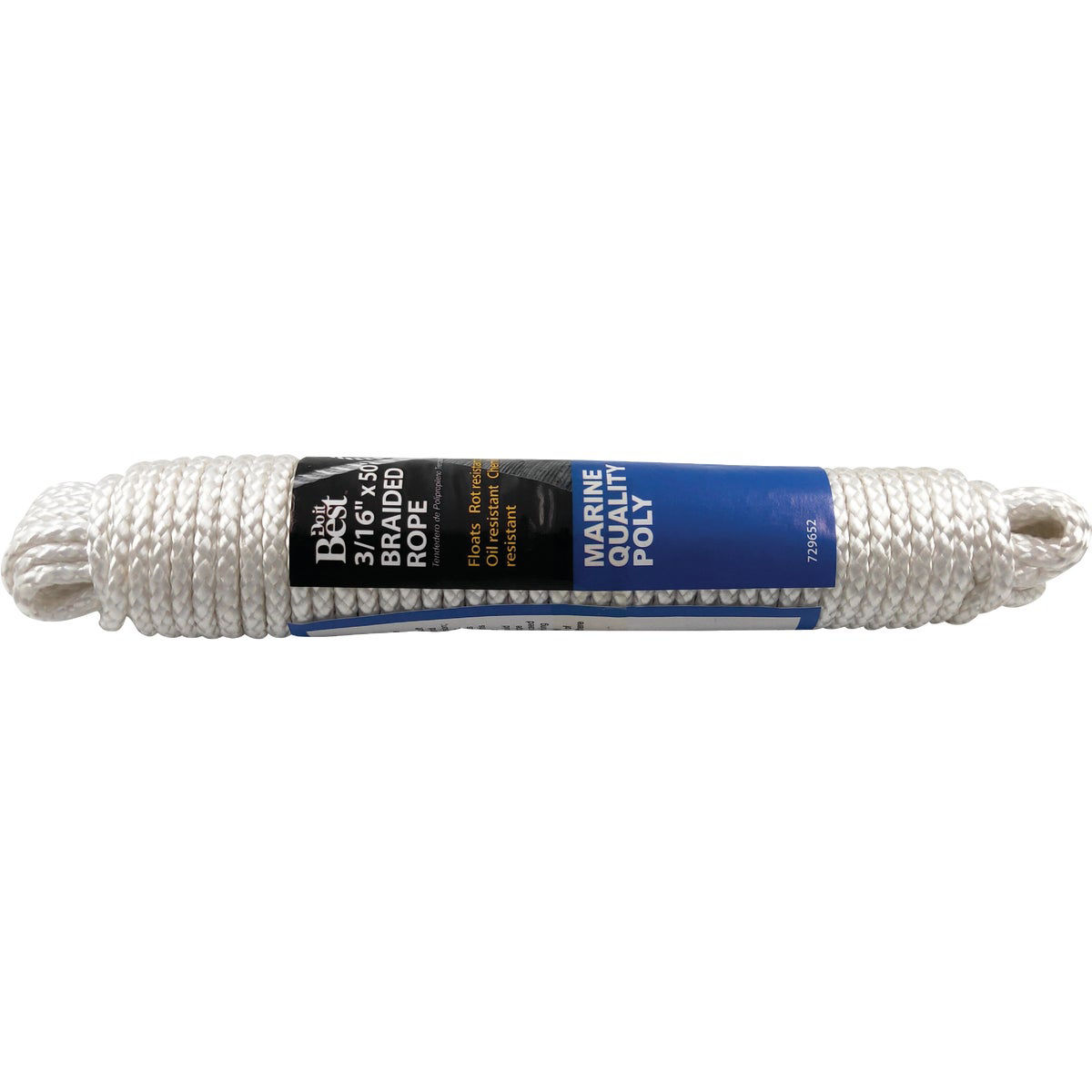 Do it Best 3/16 In. x 50 Ft. White Solid Braided Polypropylene Packaged ...
