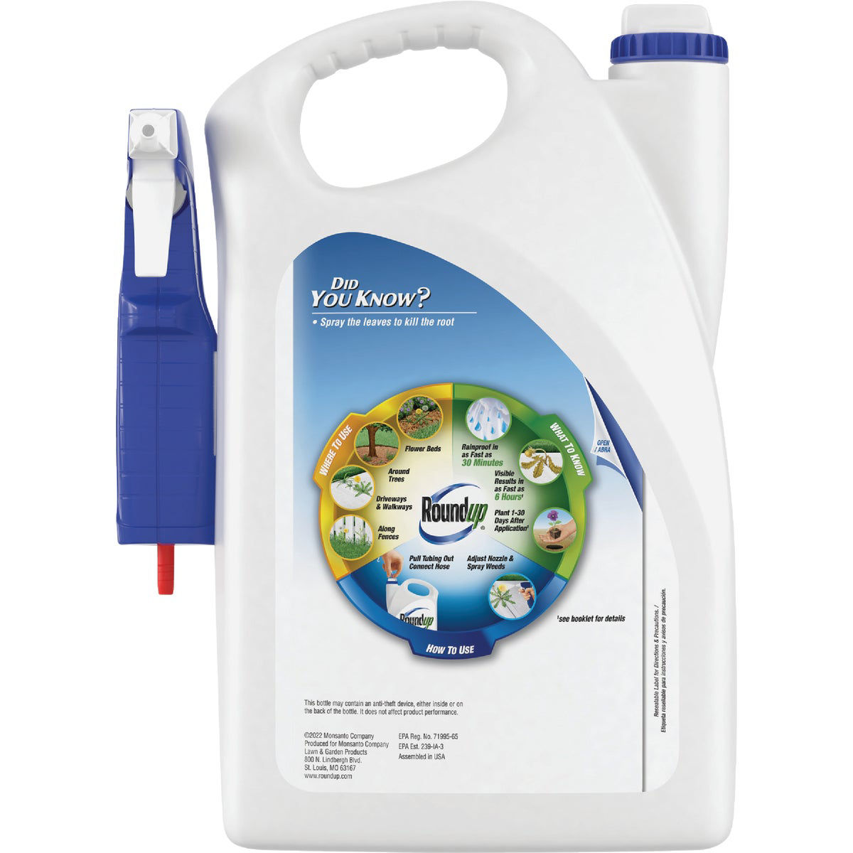 Roundup 1 Gal. Exclusive Formula Trigger Spray Weed & Grass Killer | Do ...
