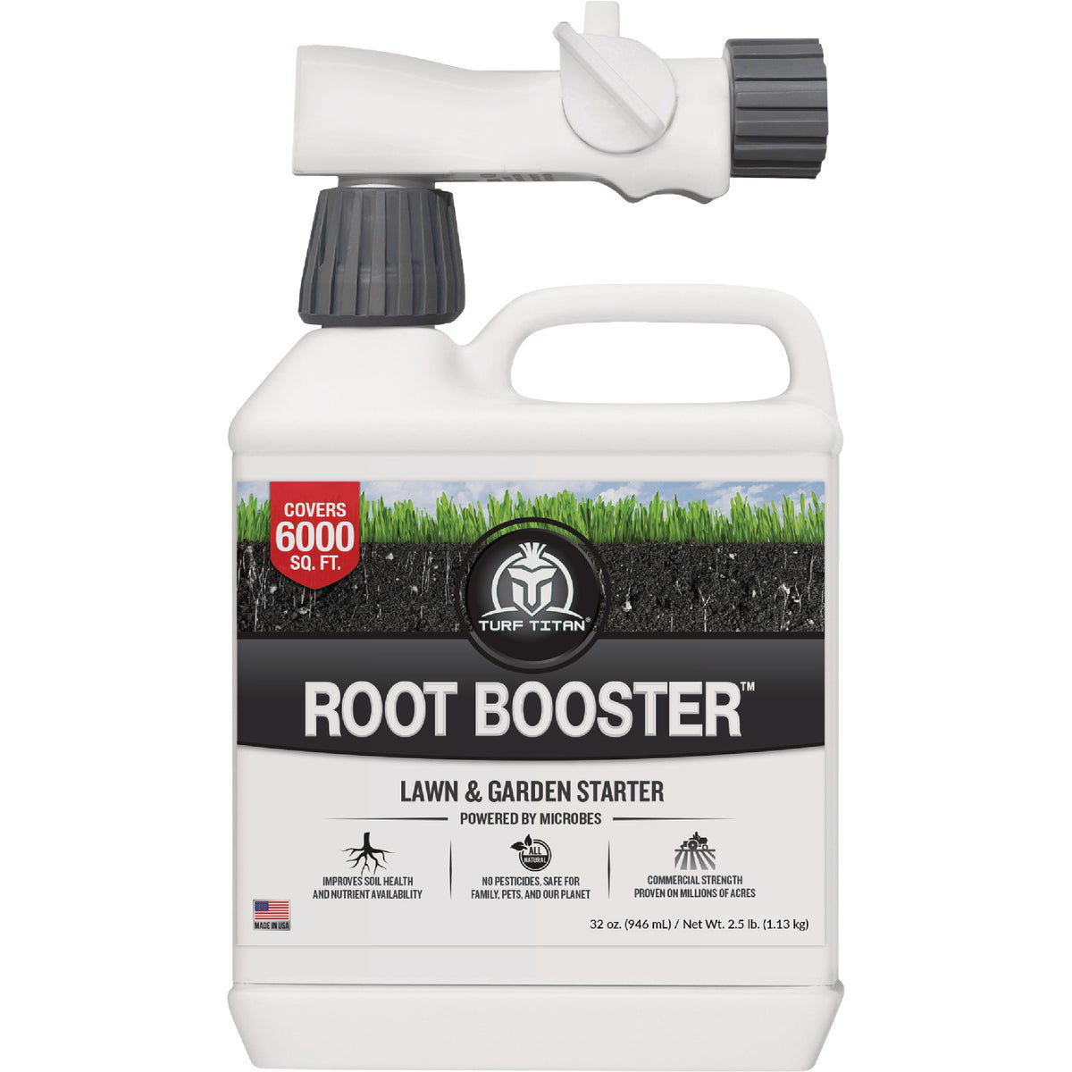 Turf Titan Root Booster 32 Oz. 6000 Sq. Ft.1-0-0 Lawn & Garden Starter ...