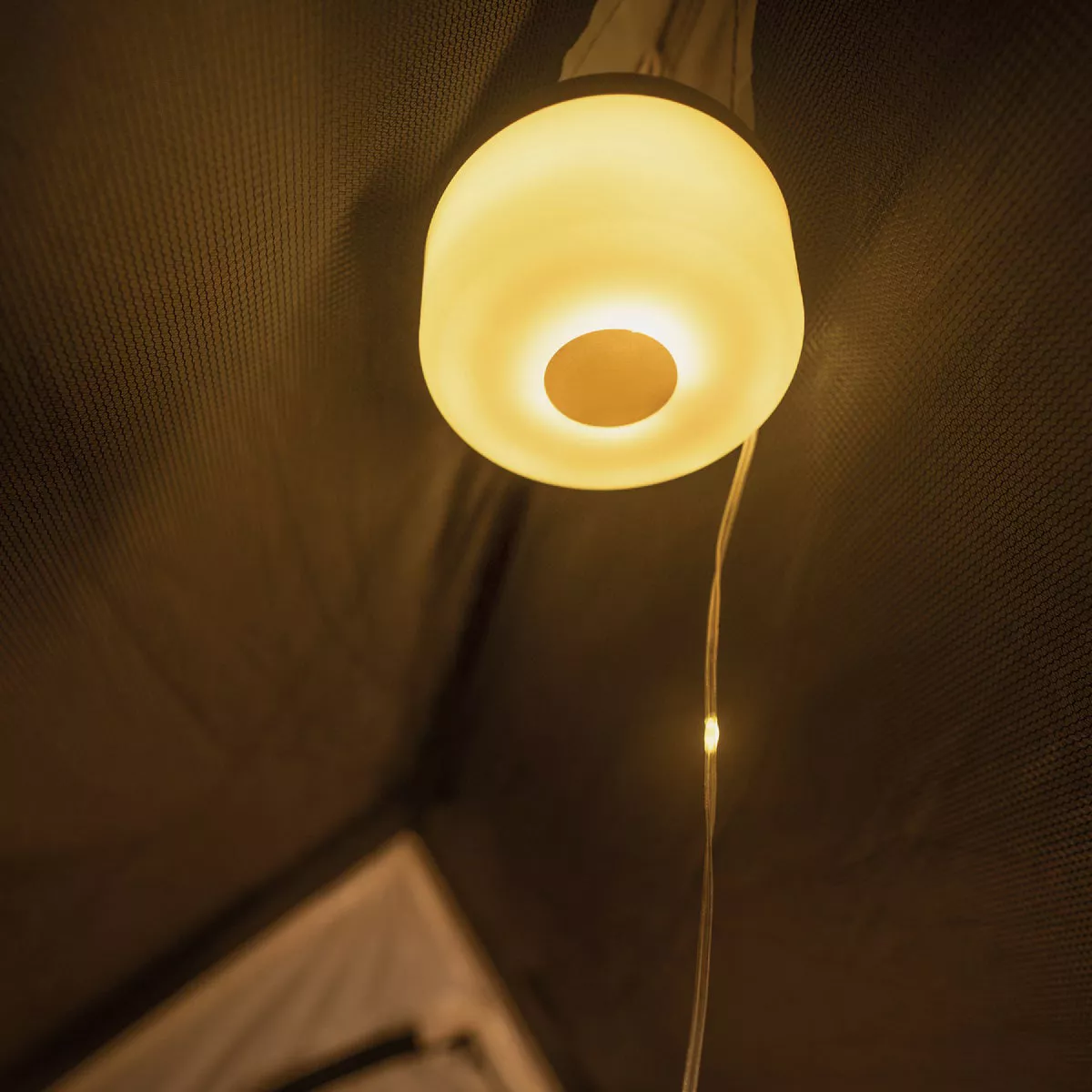 Brightz Hangable Rechargeable Warm White LED Reel Lantern String Light ...