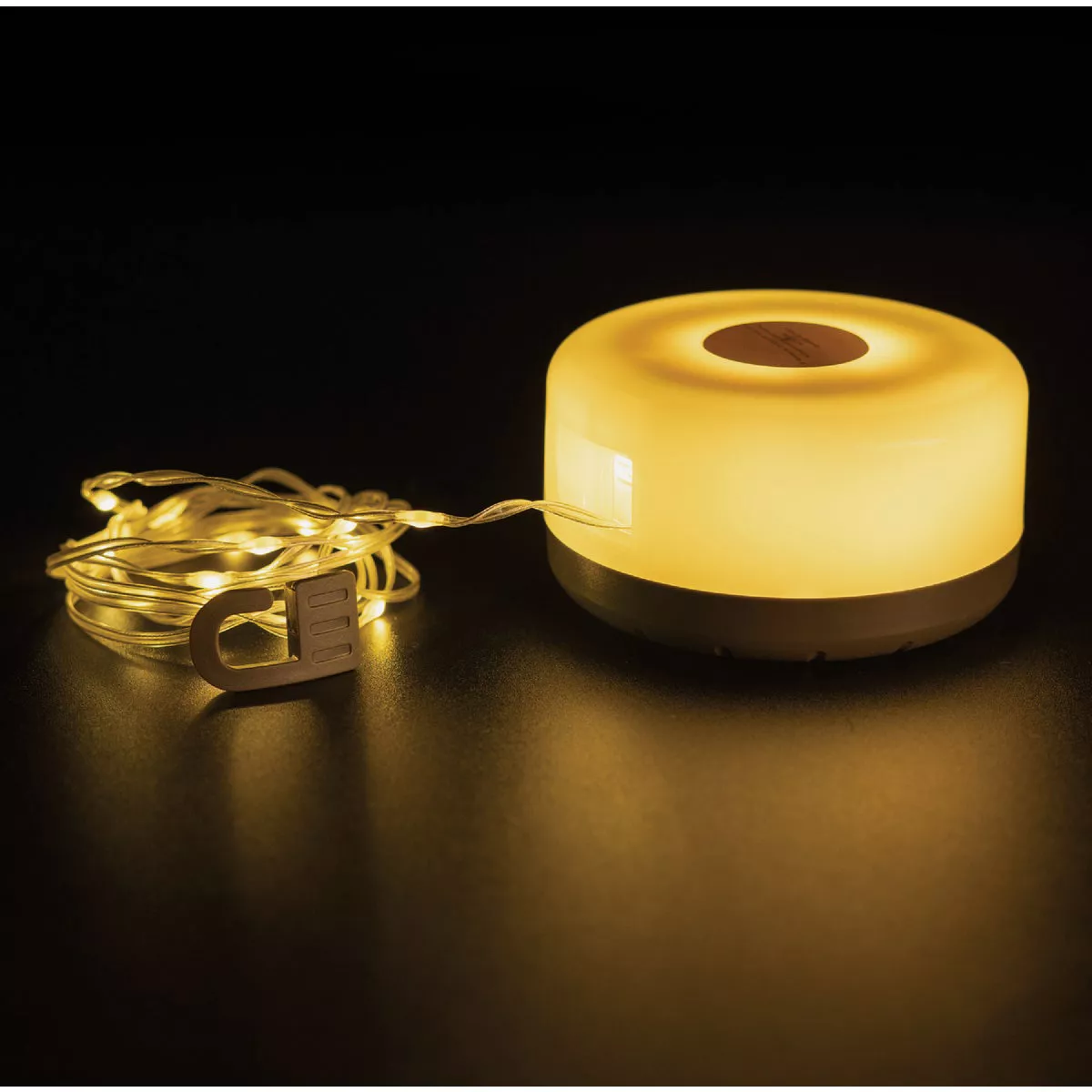Brightz Hangable Rechargeable Warm White LED Reel Lantern String Light ...