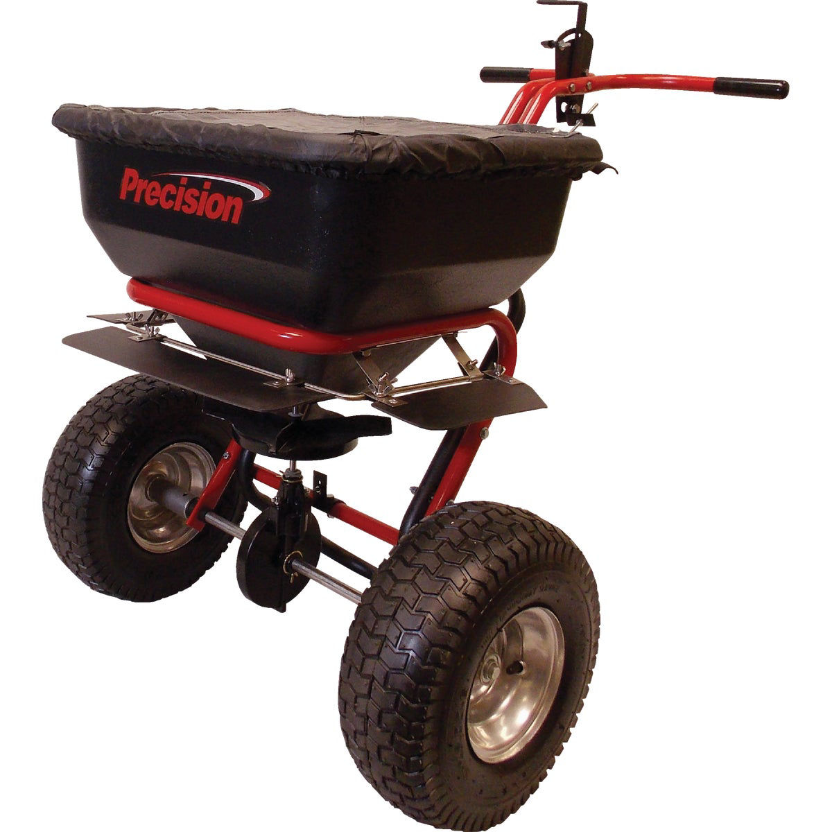 Precision 130 Lb. T-Handle Direct Drive Ice Melt Spreader with Cover ...