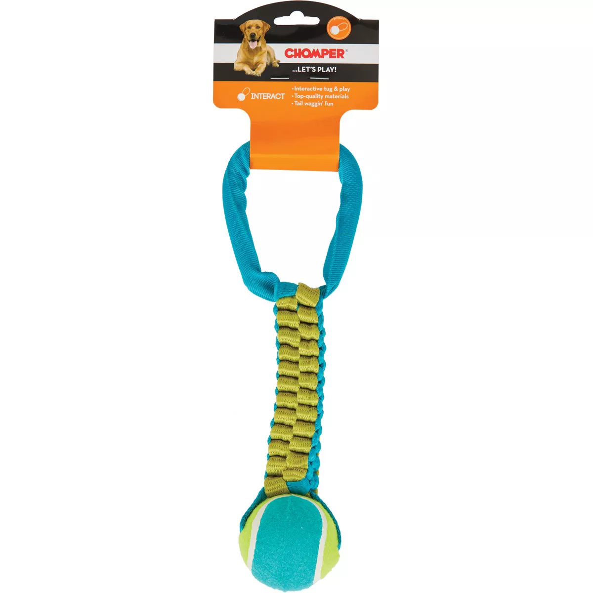 Boss Pet Chomper Braided Nylon Tennis Ball Tug Dog Toy | True Value ...