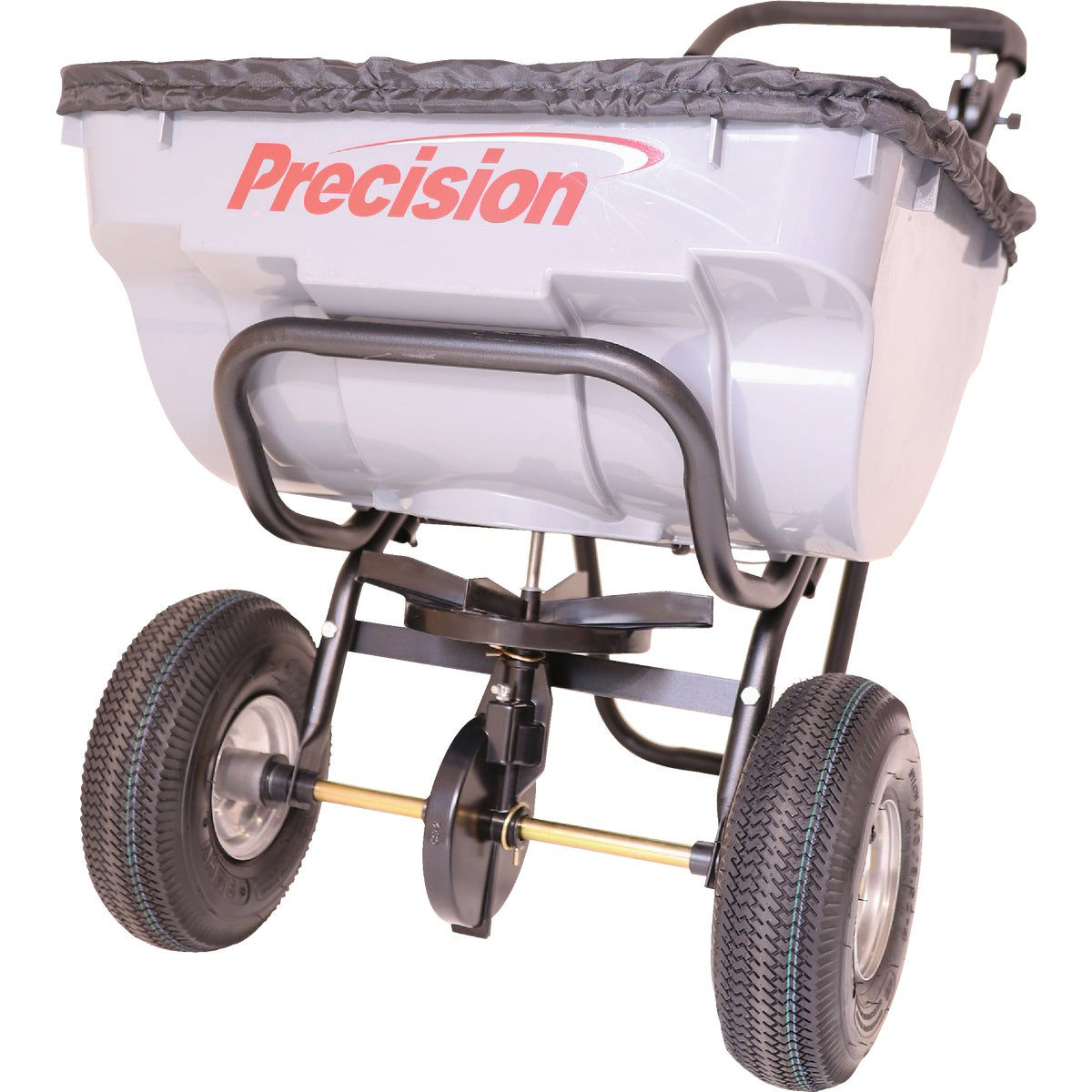 Precision 100 Lb. Broadcast Push Fertilizer Spreader with Cover | Do it ...