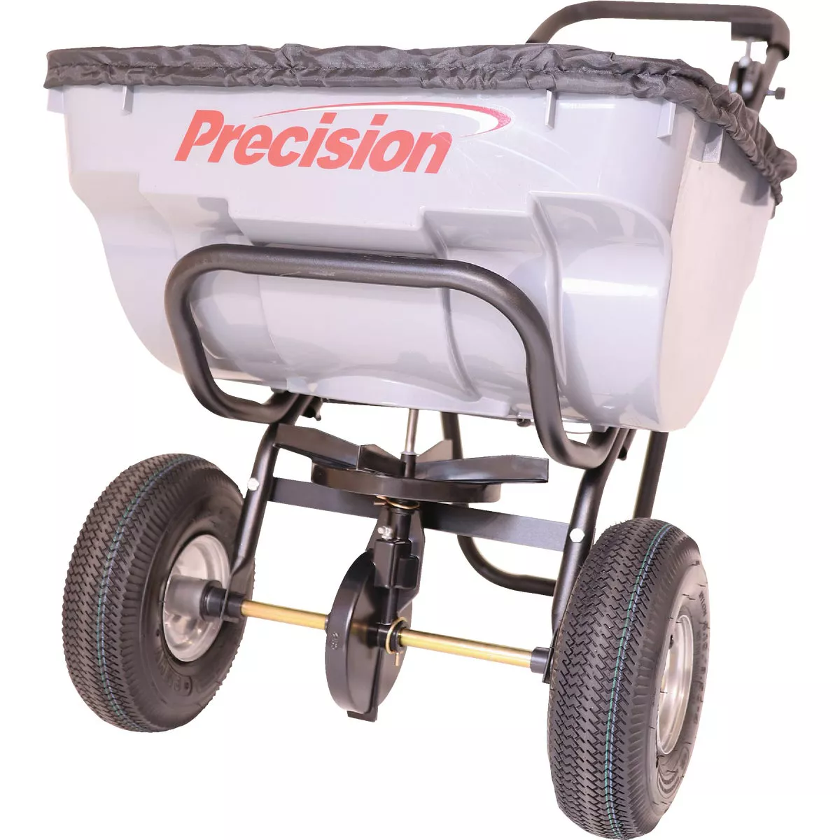 Precision 100 Lb. Broadcast Push Fertilizer Spreader with Cover | Do it ...