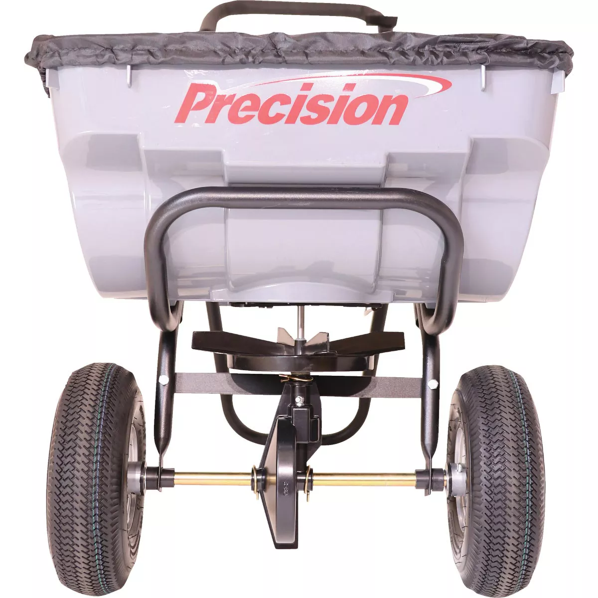 Precision 100 Lb. Broadcast Push Fertilizer Spreader with Cover | Do it ...