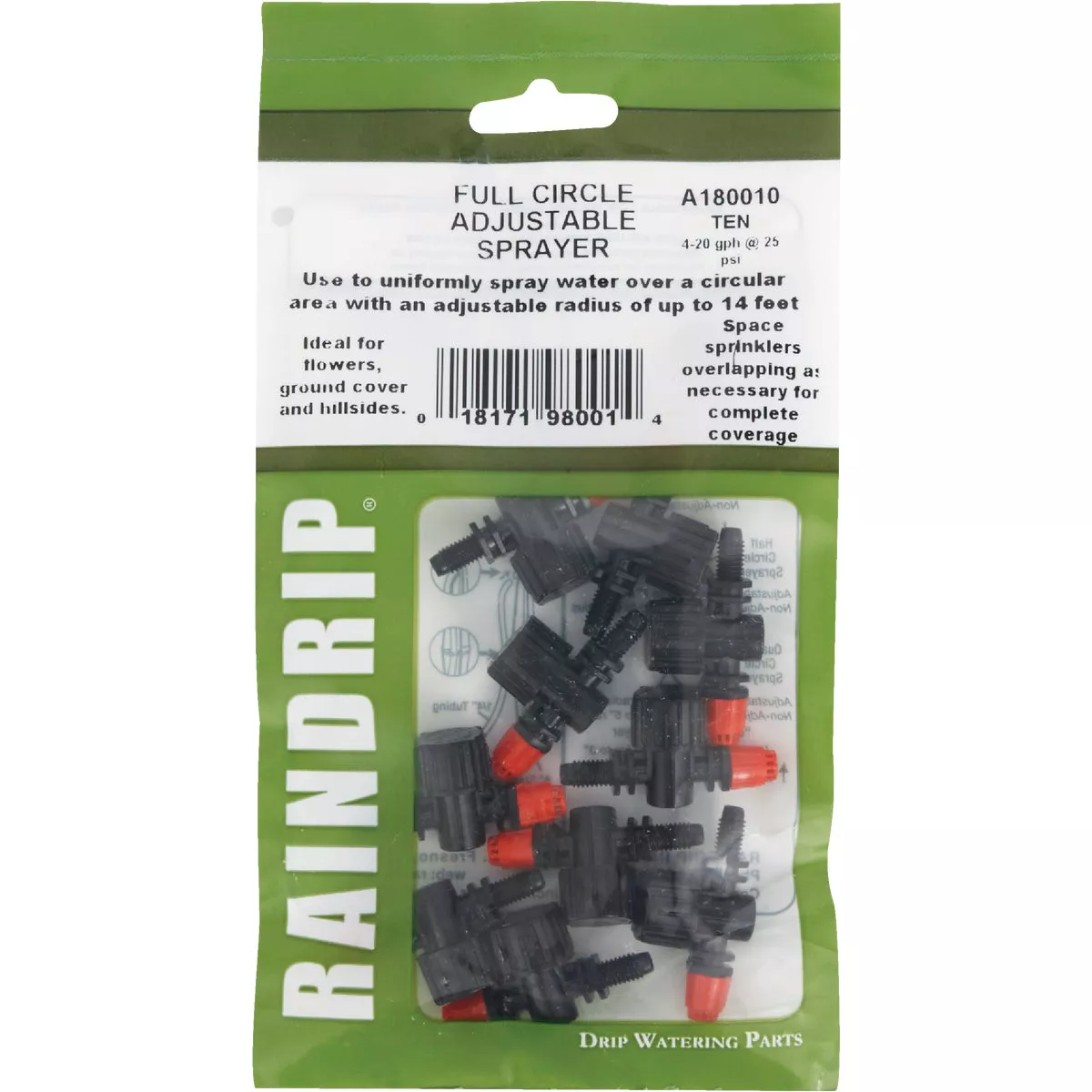 Raindrip Full Circle Adjustable Sprayer (10-Pack) | True Value Hardware
