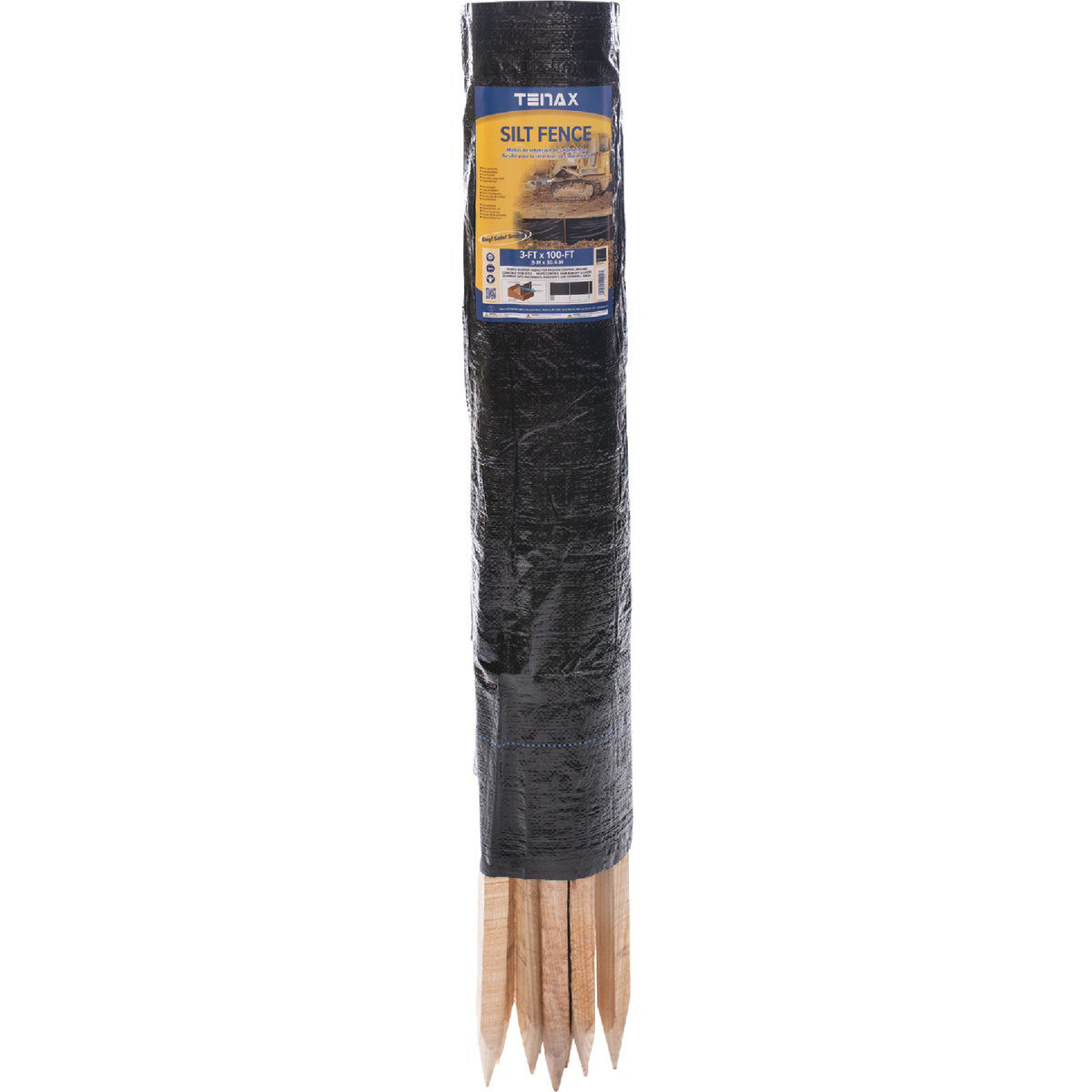 Tenax 3 Ft. H. x 100 Ft. L. Preassembled Black Woven Geotextile Silt ...