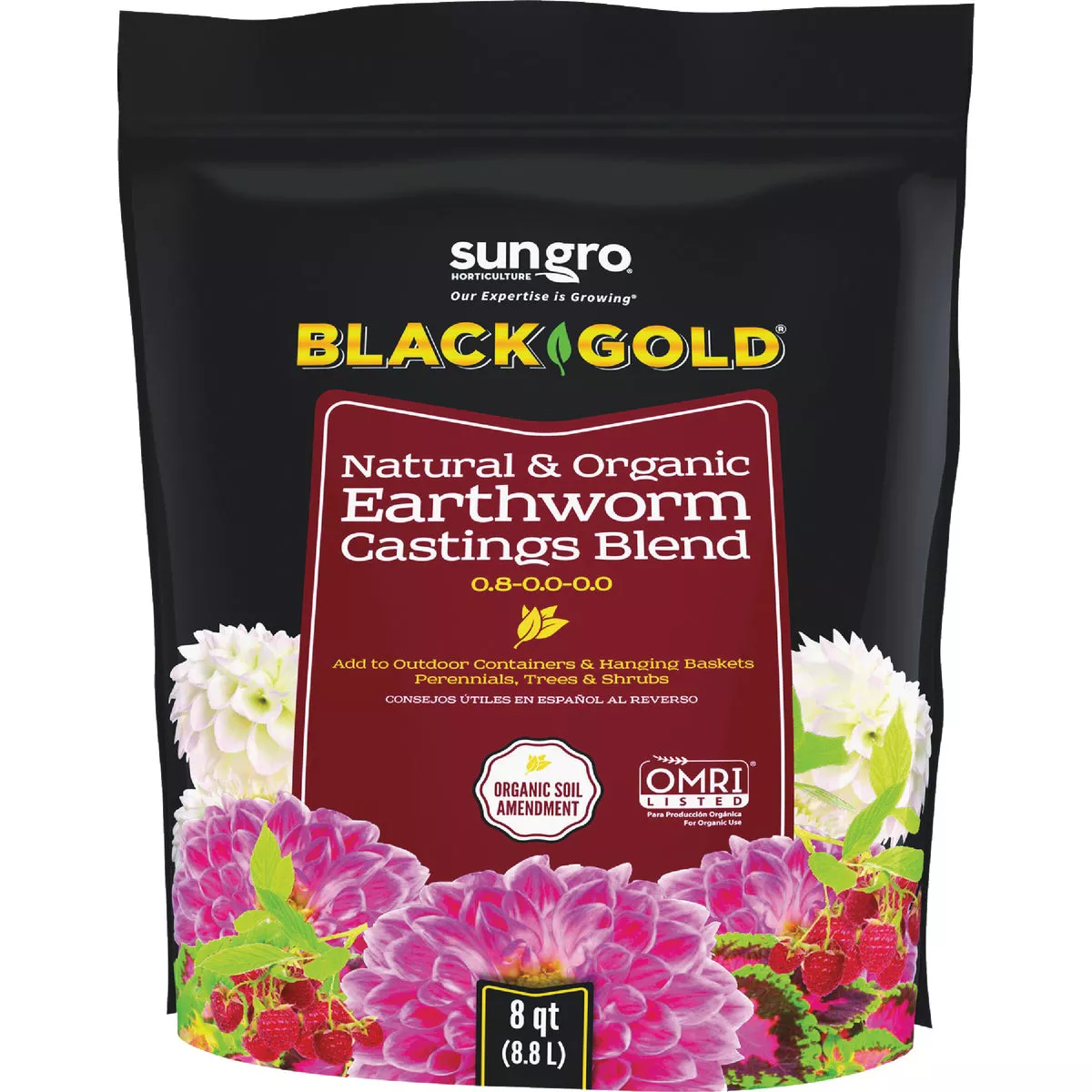 Black Gold 8 Qt. Natural & Organic Earthworm Castings Blend | Do it Best
