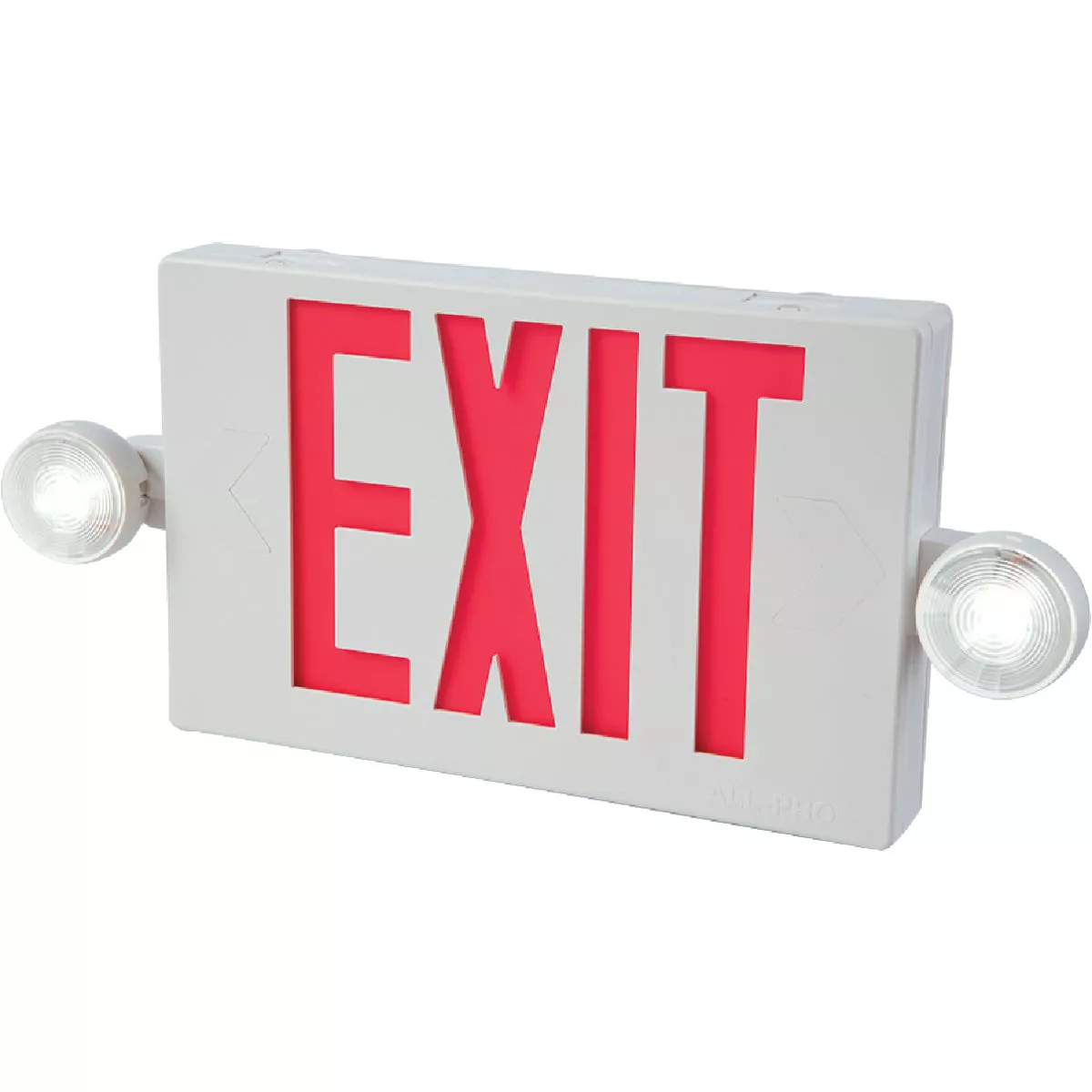 Halo Red Lettering Thermoplastic LED Exit Light with Emergency Light ...