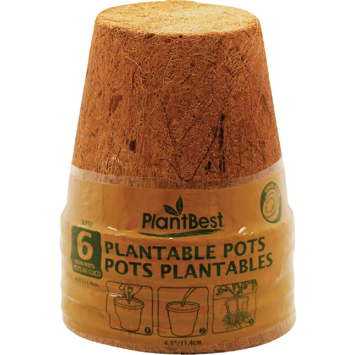 PlantBest 4.5 In. Coconut Coir Plantable Pot (6-Pack) | Do it Best