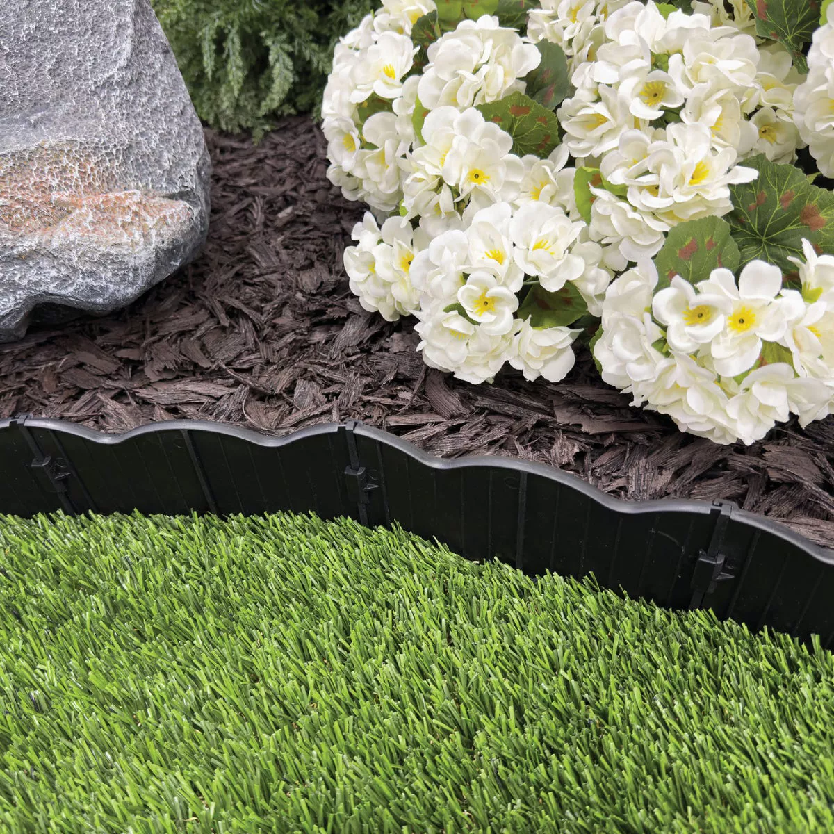 Master Mark Dig-Free 6 In. H. x 20 Ft. L. Black Poundable Lawn Edging ...