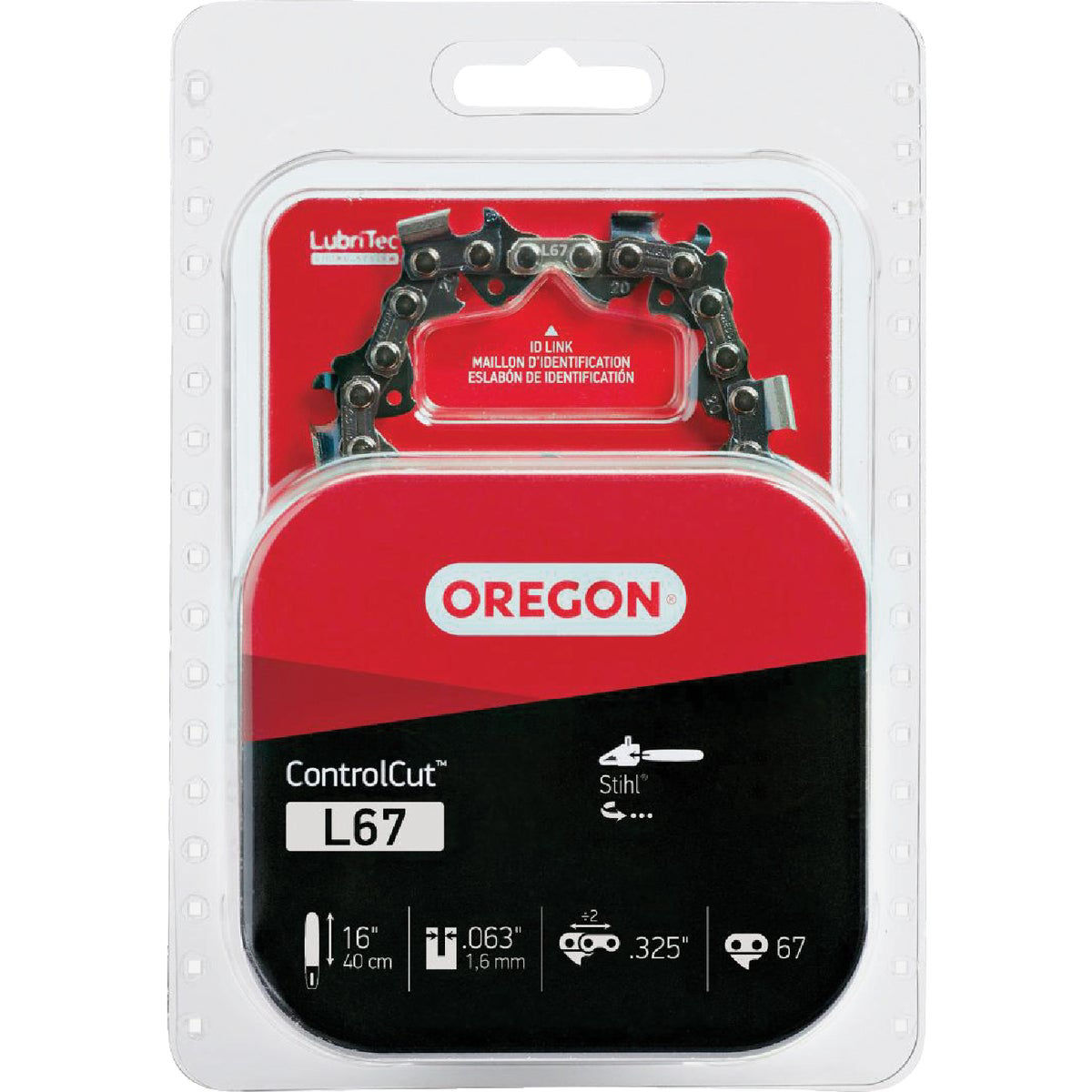 Oregon L67 ControlCut Saw Chain for 16 in. Bar - 67 Drive Links - fits ...