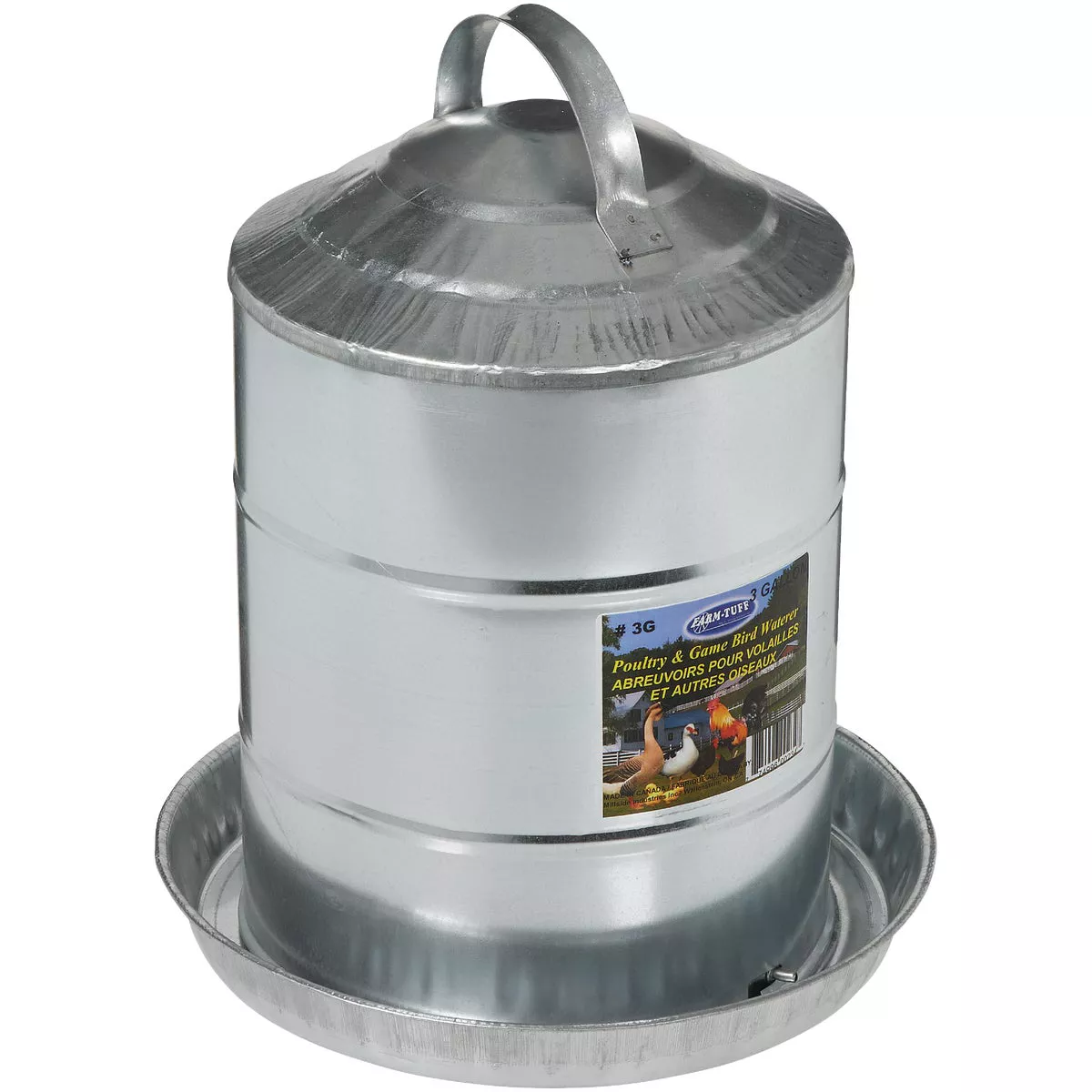 Farm-Tuff 3 Gal. Galvanized Poultry Fountain | Do it Best