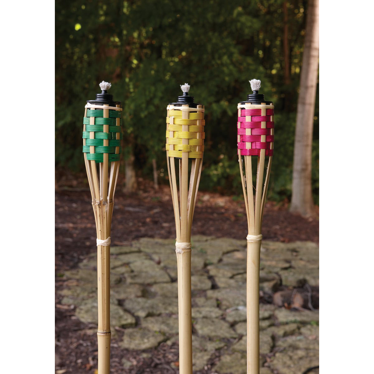 Outdoor Expressions 4 Ft. Assorted Color Bamboo Party Patio Torch | Do ...