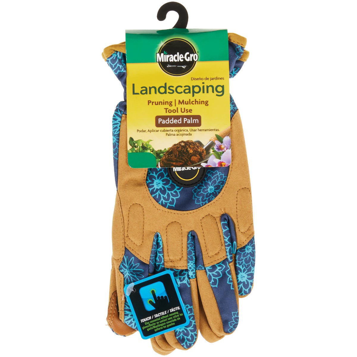 Miracle-Gro Women's Polyester Padded Palm Landscaping Gloves, Medium ...