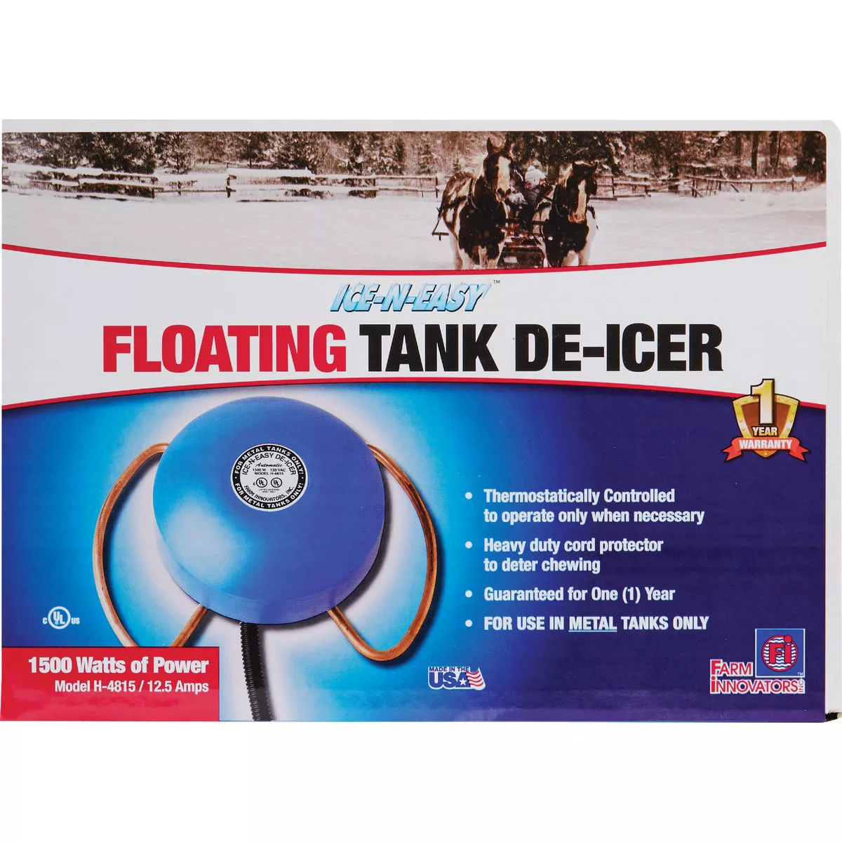 Farm Innovators 1500W Economical Floating Stock Tank De-Icer | Do it Best