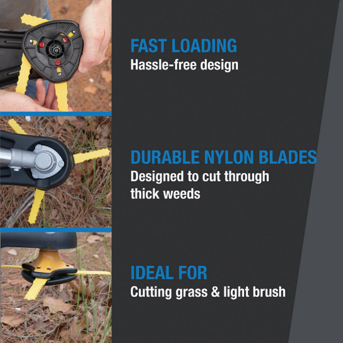 Shakespeare Push-N-Load 3-Blade Fixed Feed Universal Shaft Replacement ...