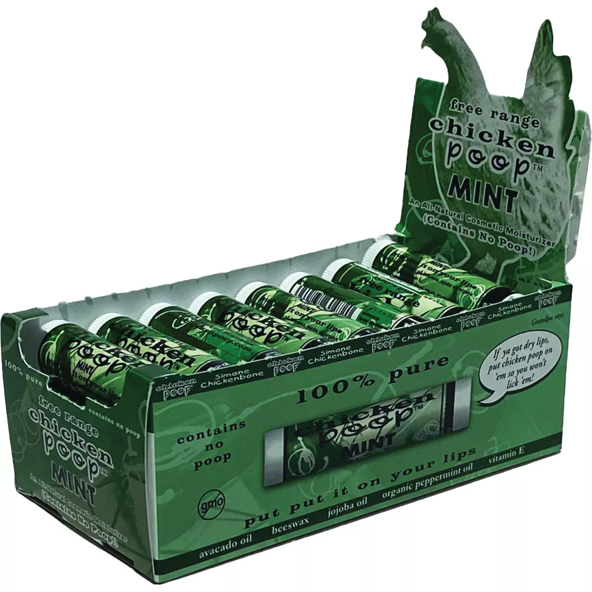 Chicken Poop Lip Junk Mint 0.15 Oz. All-Natural Lip Moisturizer Display (24-Count) | Do it Best