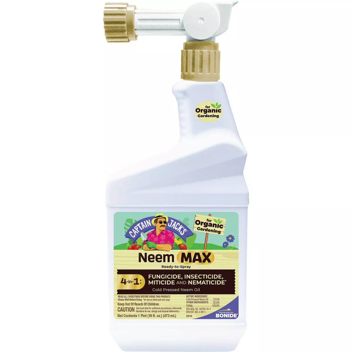 Captain Jack's Neem Max 4-In-1 16 Oz. Ready To Spray Hose End Organic ...