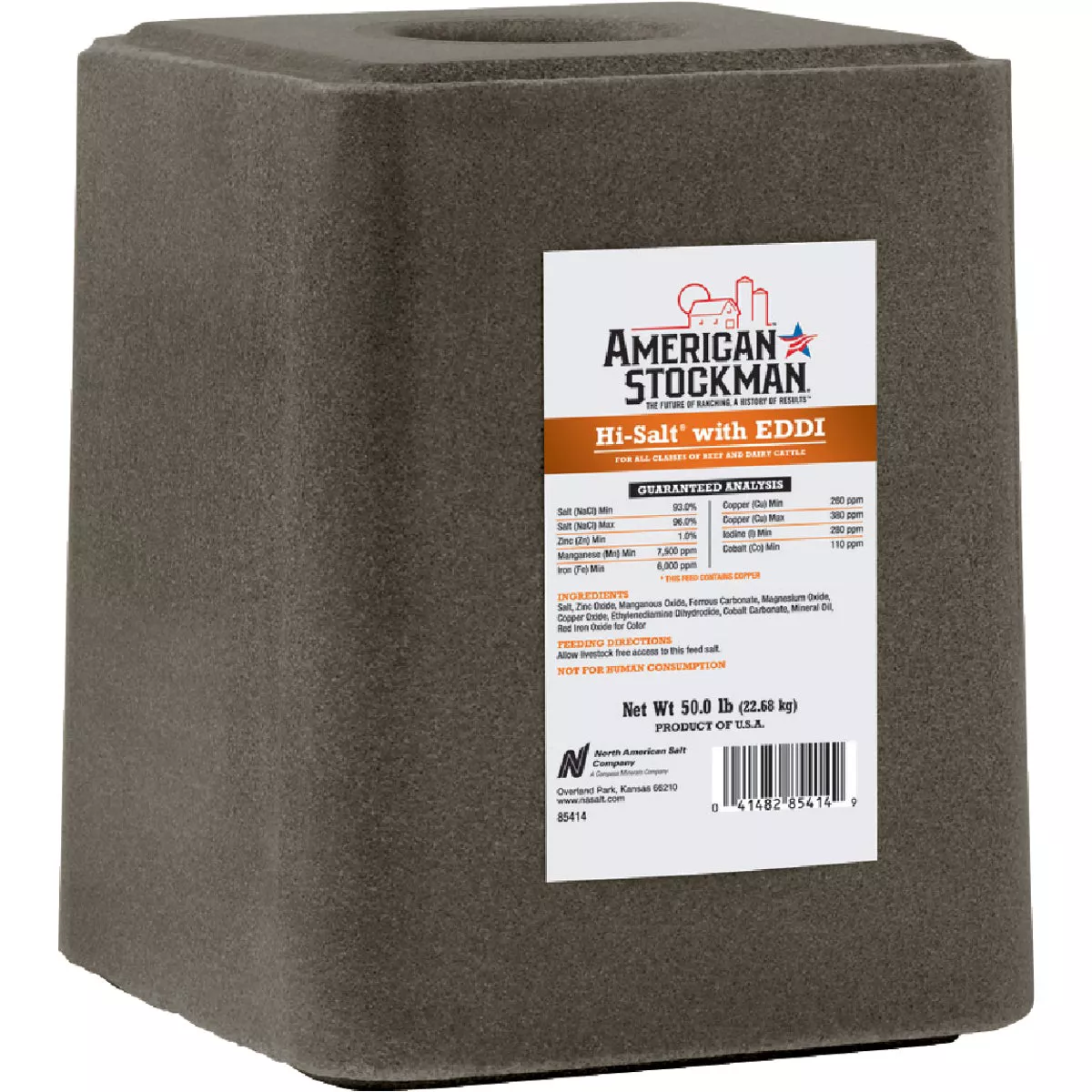 American Stockman 50 Lb. Hi-Salt With EDDI Mineral Block | Do it Best