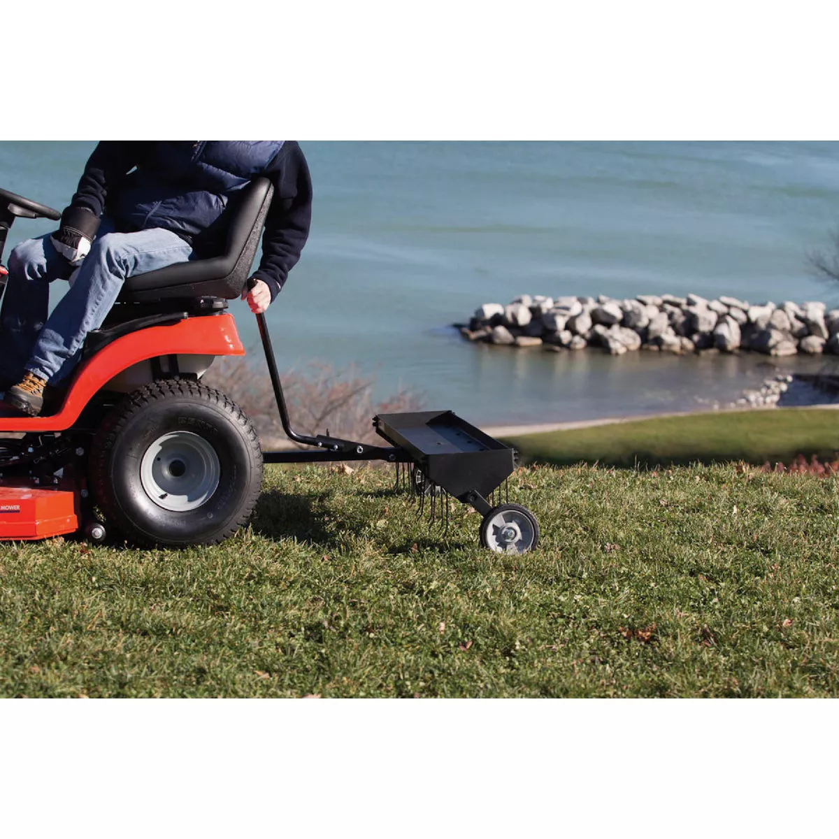 Precision 42 In. Tow Behind Tine Dethatcher with Universal Hitch | Do ...