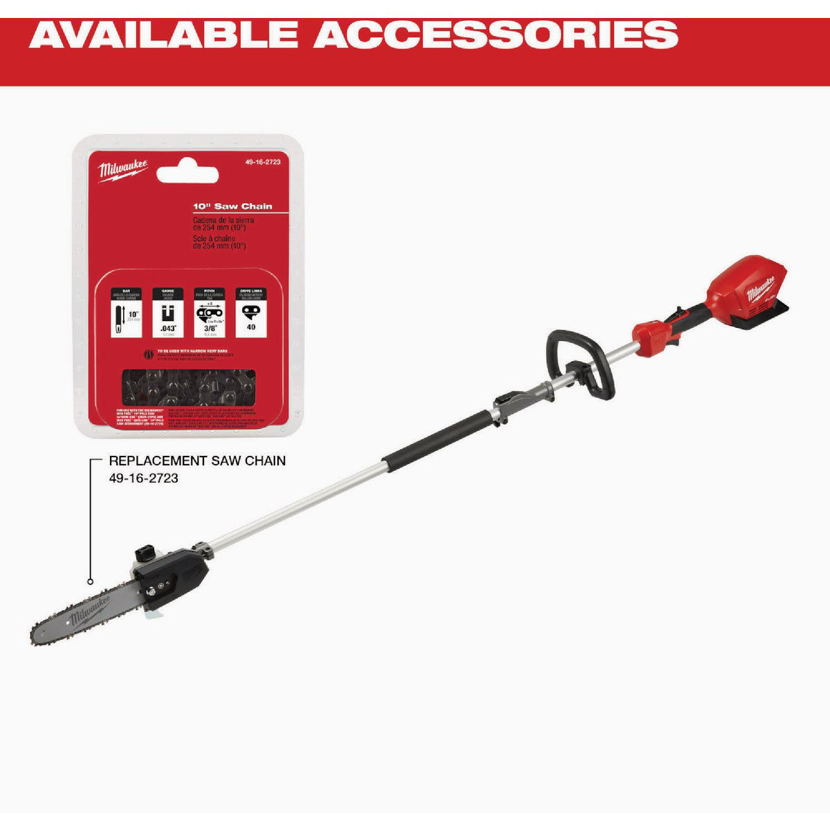 Milwaukee M18 FUEL Brushless 10 In. Cordless Pole Saw with QUIK-LOK ...