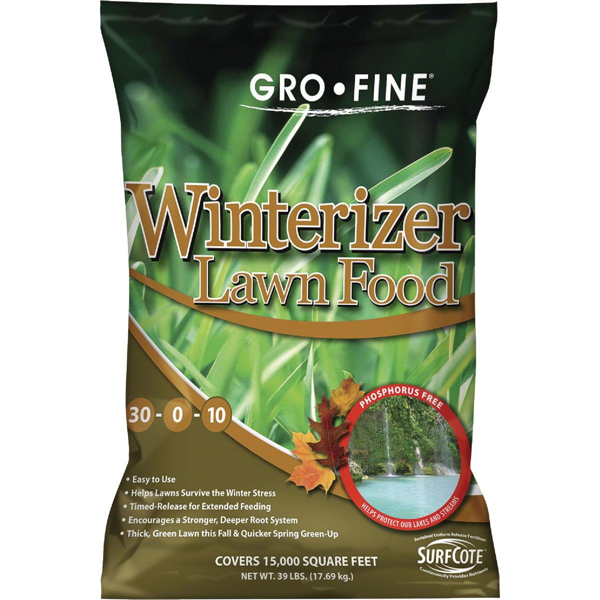 Gro-Fine 39 Lb. 15,000 Sq. Ft. 30-0-10 Winterizer Fall Fertilizer | Do ...