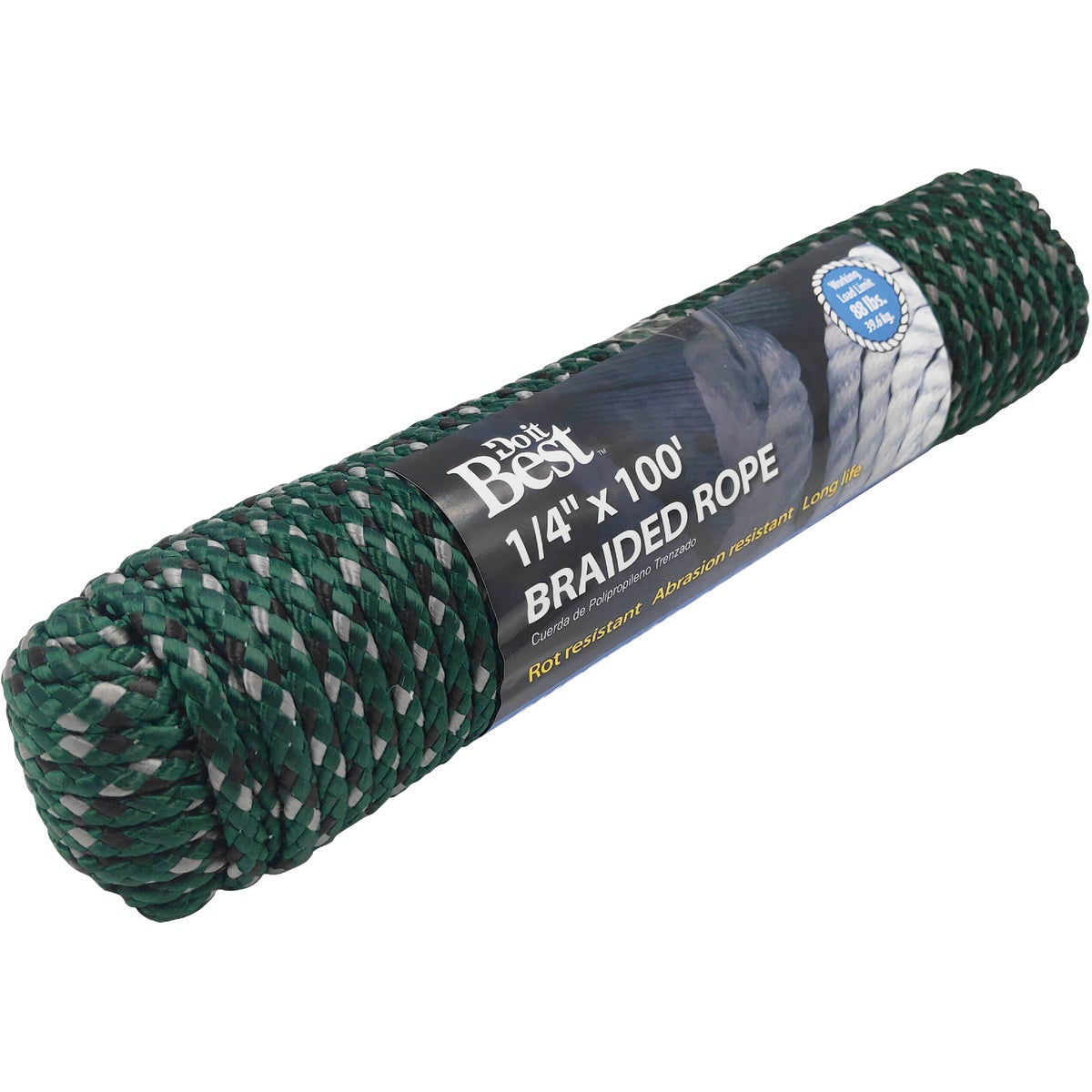 Do it Best 1/4 In. x 100 Ft. Green Double Braided Polypropylene ...