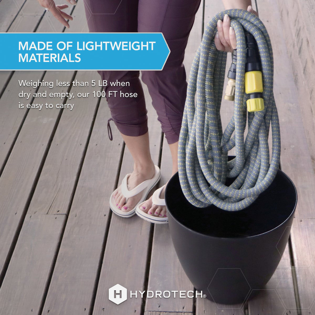 Hydrotech 5/8 In. x 100 Ft. Expandable Burst Proof Hose - Yellow | Do ...